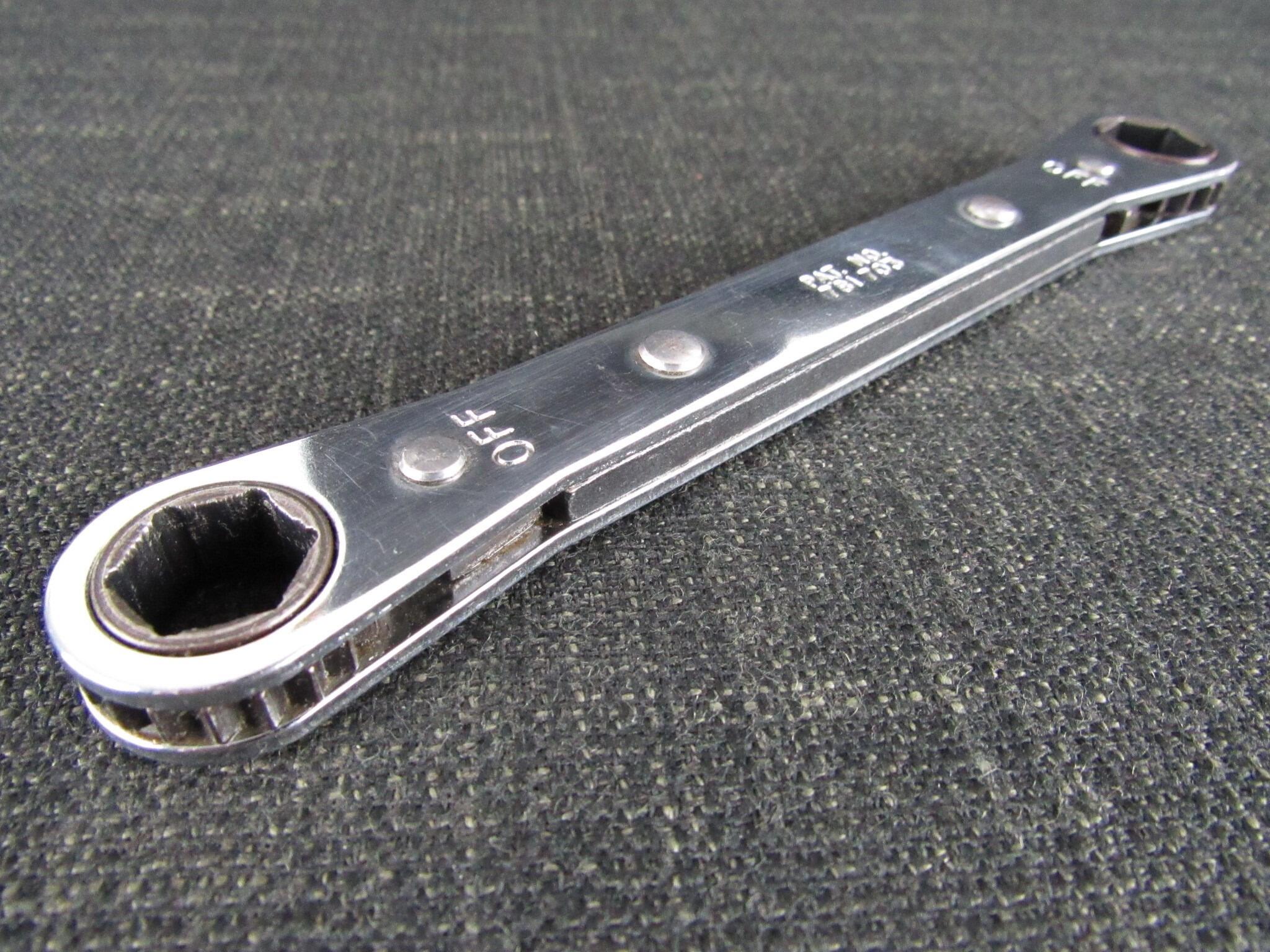 SNAP ON R1618S Spline Ratcheting Box Wrench - 1/2 & 9/16 inch - Made in ...