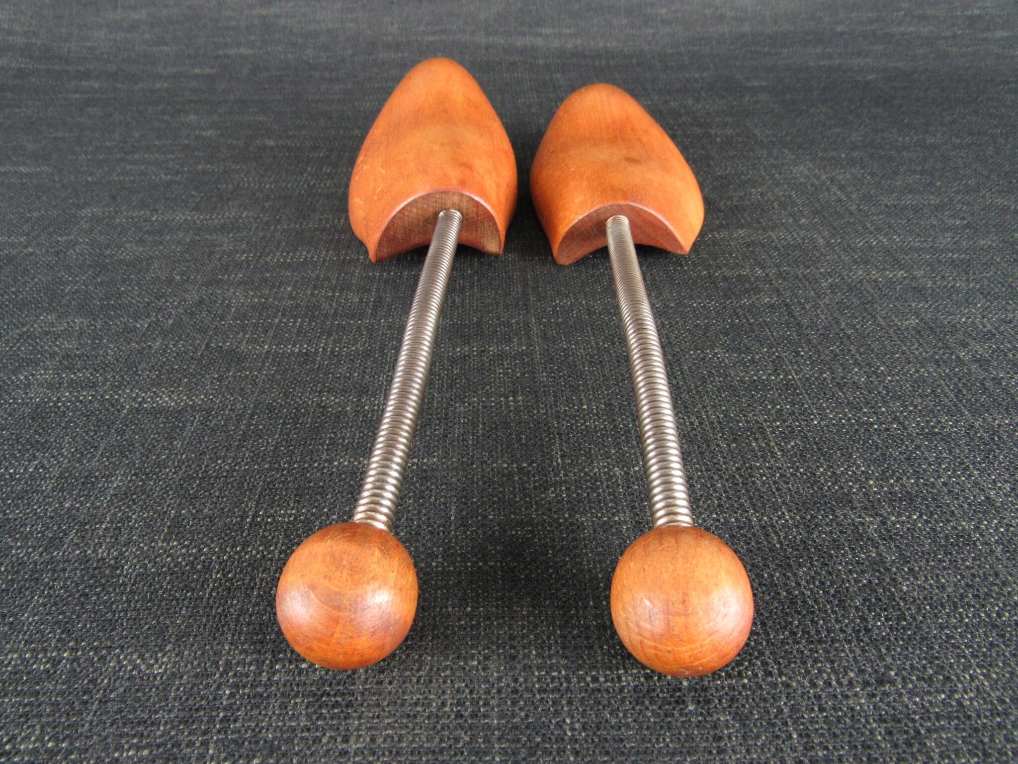 Two Vintage Wooden Shoe Trees or Keepers