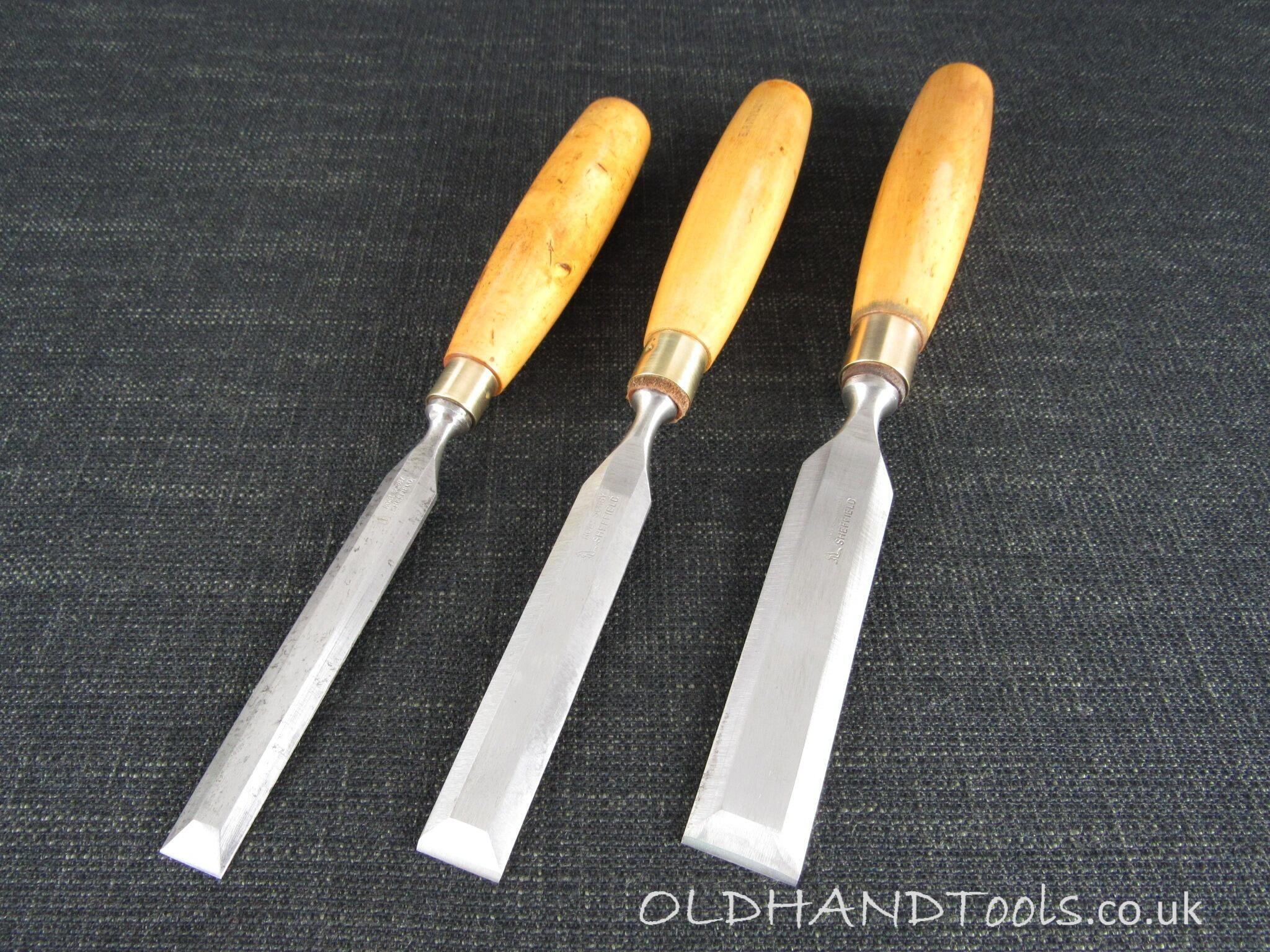 3 ROBERT SORBY Bevel Edge Chisels - 5/8 3/4 & 1 inch *SOLD*