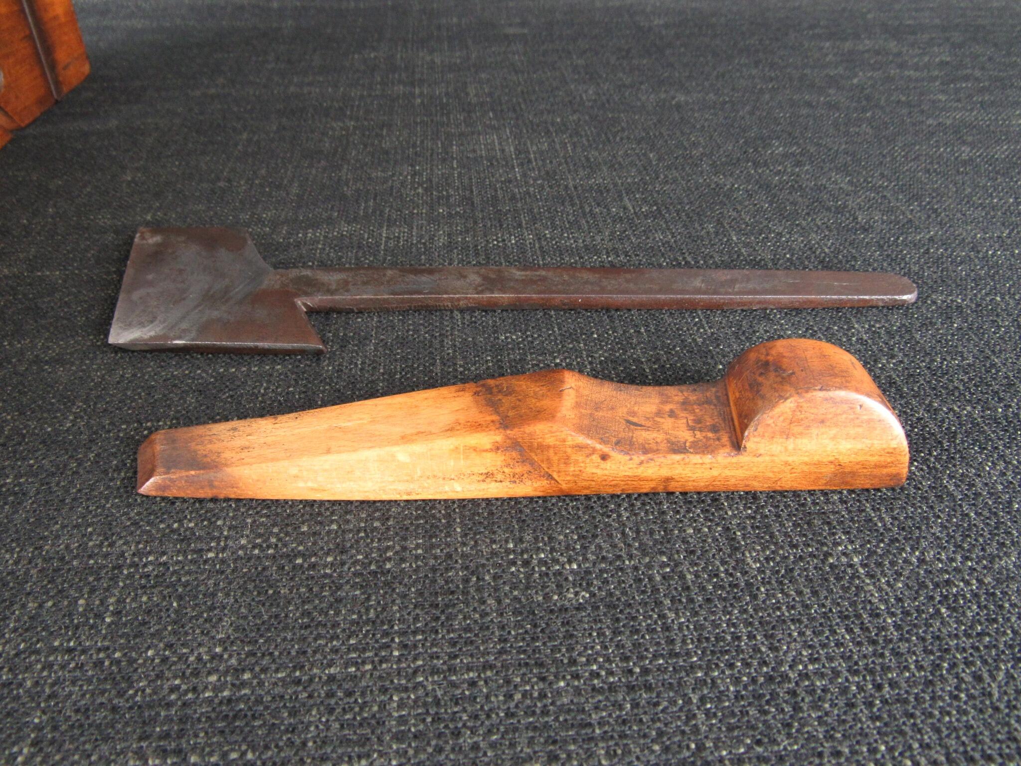Impressive Large Handled Wooden Skew Rebate Plane *SOLD*