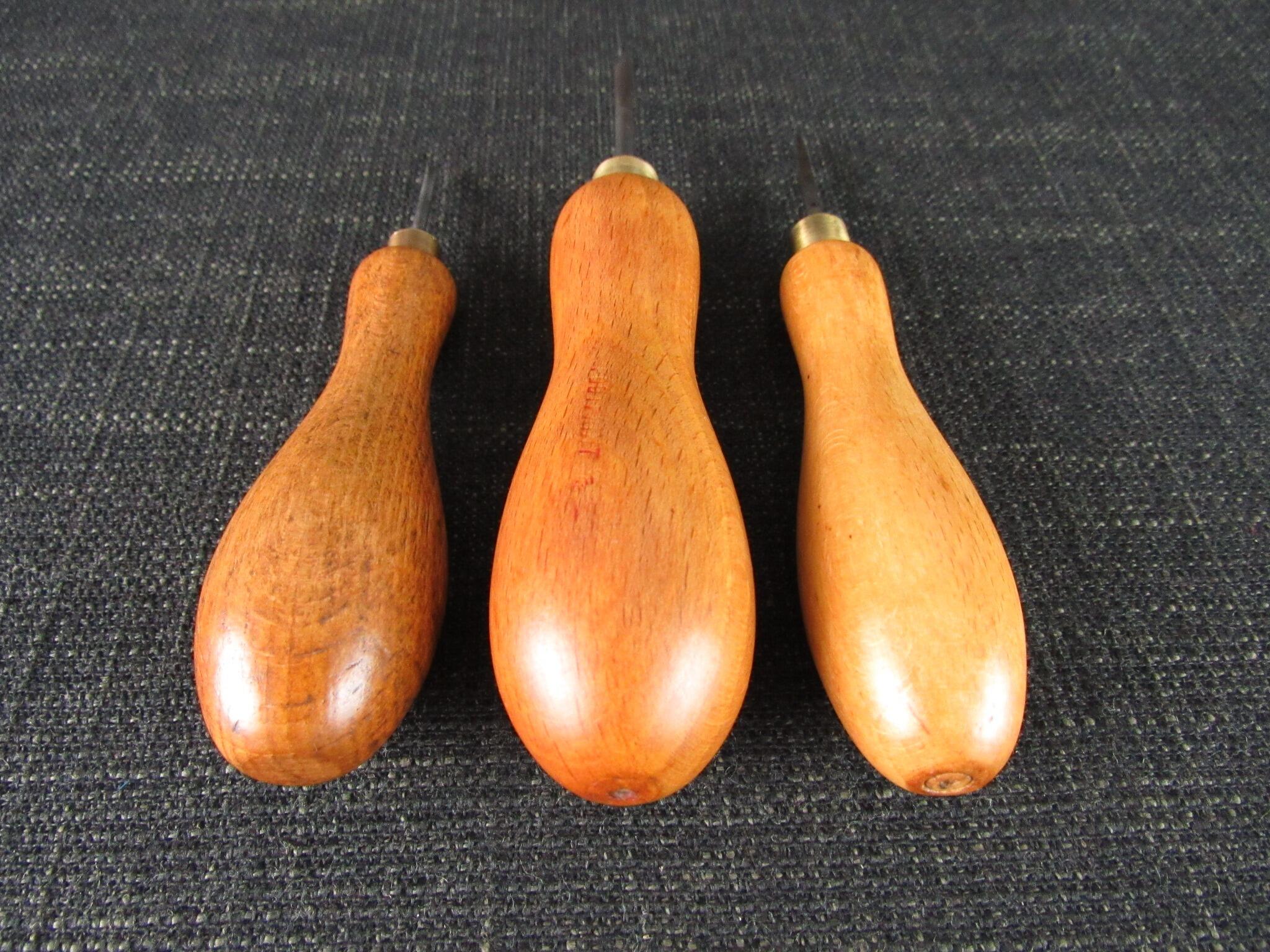 3 Wooden Handled Awls - Birdcage & Brad *SOLD*