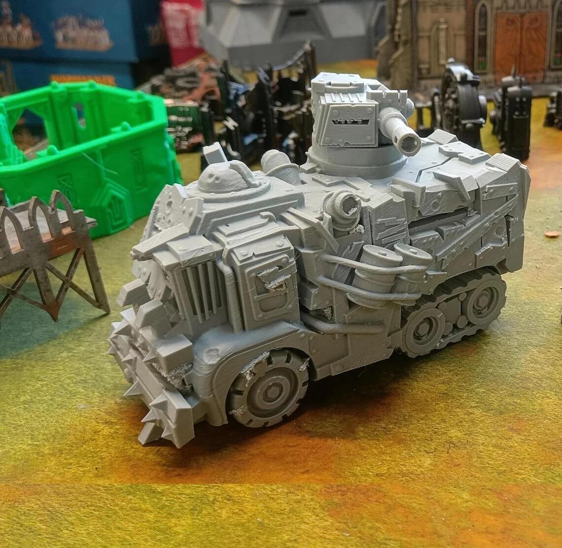 Dystopian or Orc Armored Transport - PLA Tabletop Wargaming Proxie