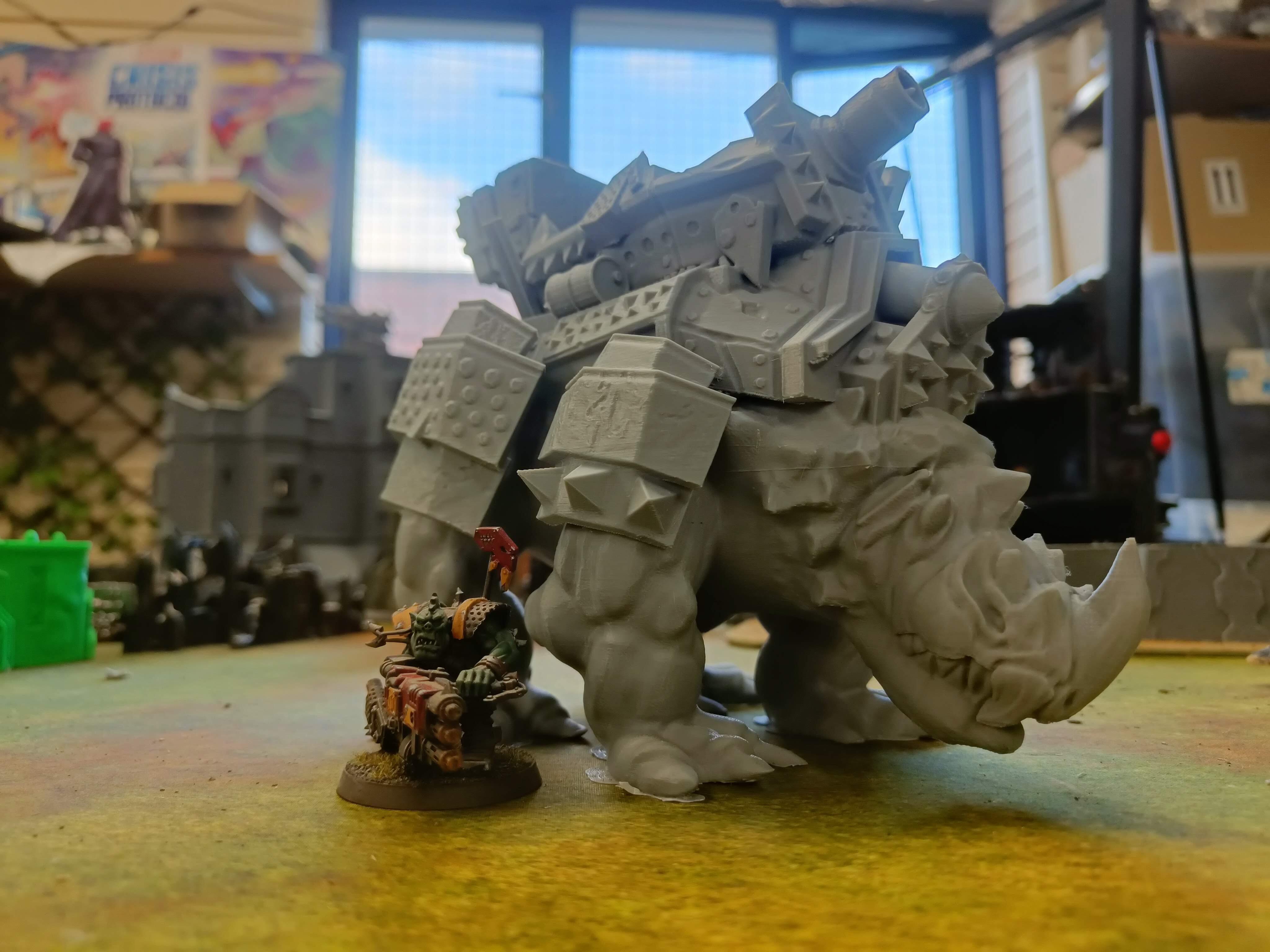 Orc Giant Horned Battle Beast Battle Transport. Living tank