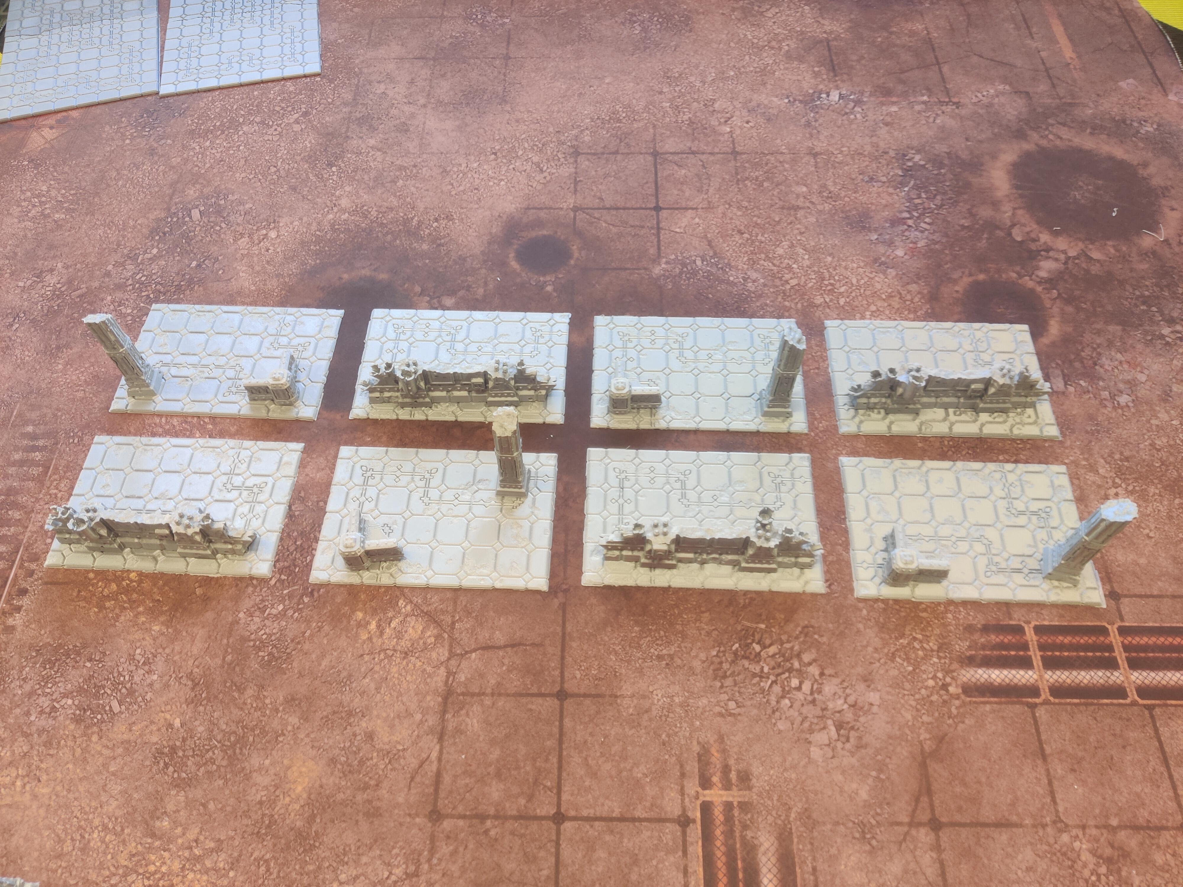 8 x City Ruins on 6 x 4 inch Tiles - Sci-fi Ruins Tournament Level ...