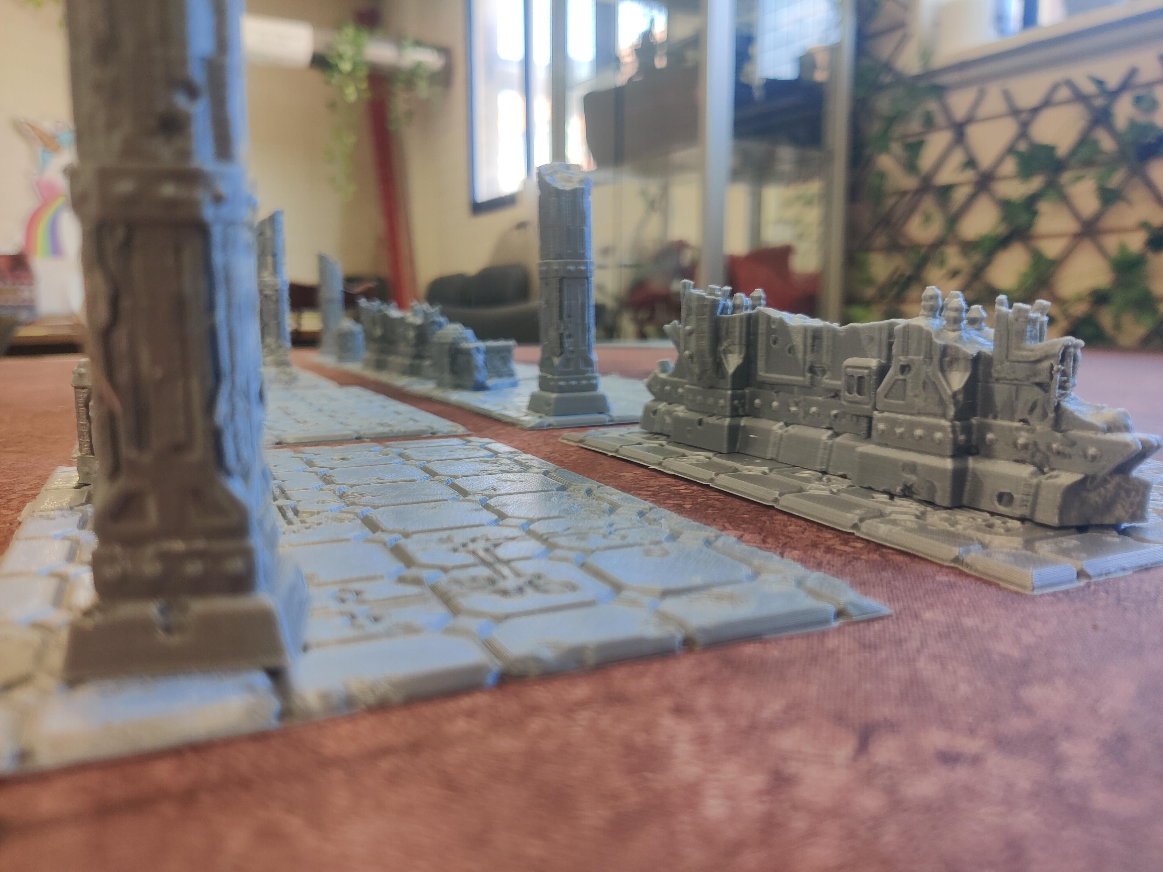8 x City Ruins on 6 x 4 inch Tiles - Sci-fi Ruins Tournament Level ...