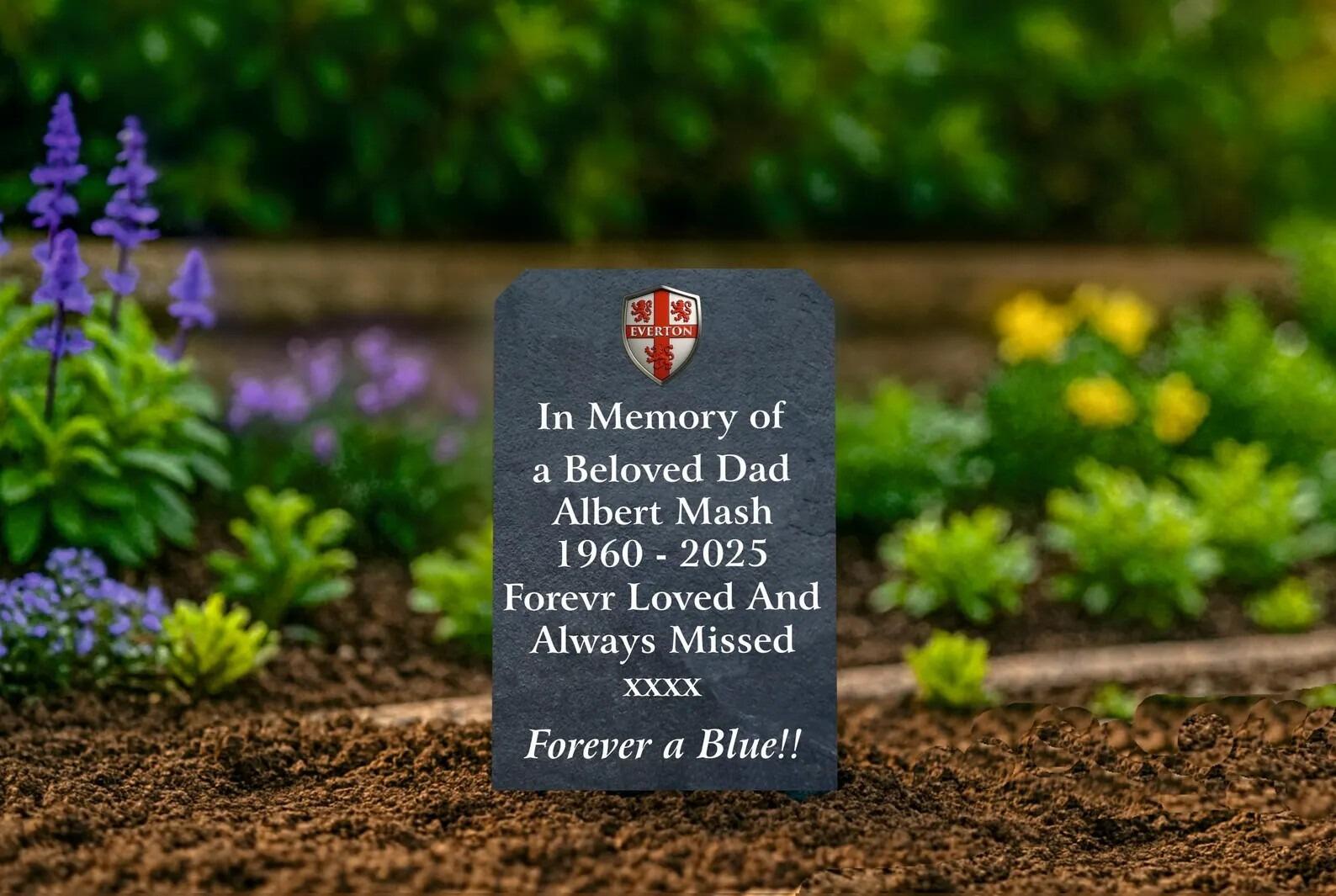 Personalised Football Slate Sign for House or Memorial