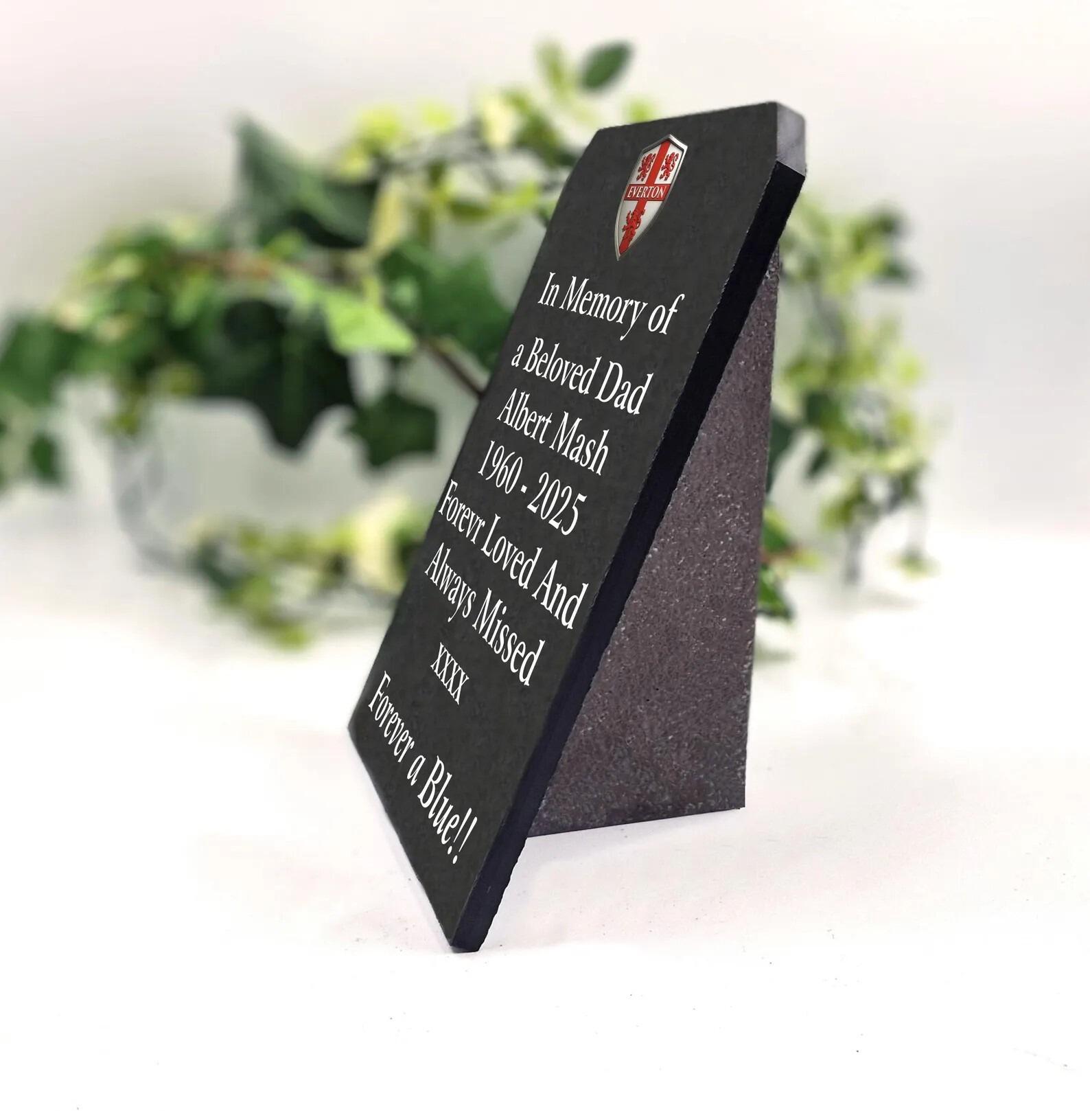 Personalised Football Slate Sign for House or Memorial