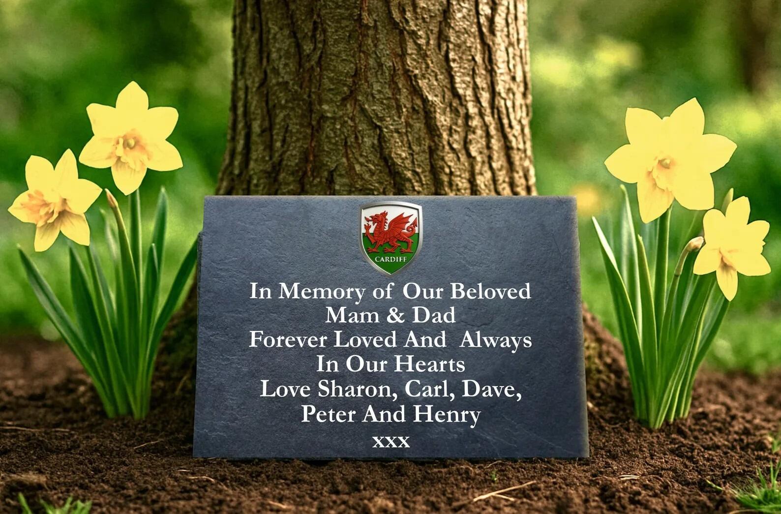 Personalised Football Slate Sign for House or Memorial