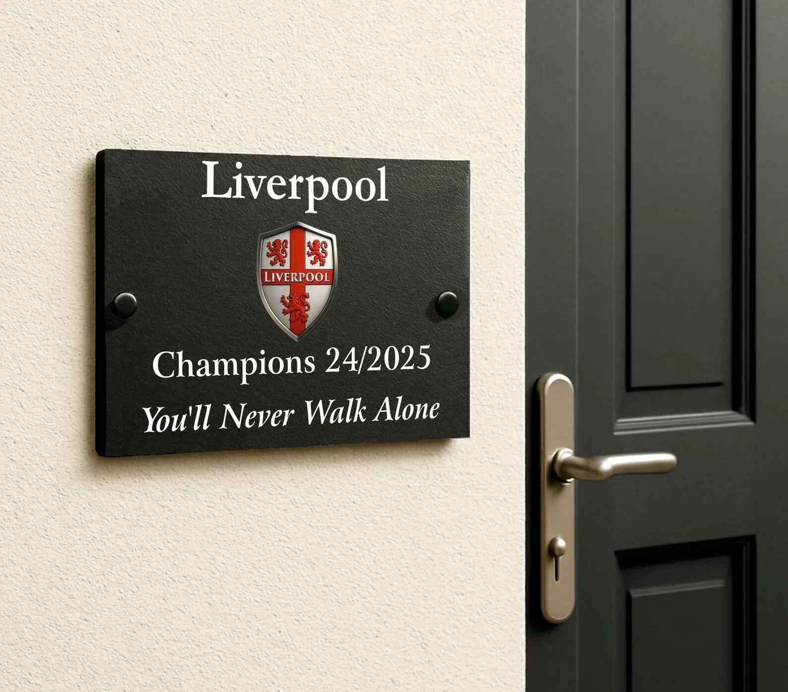 Personalised Football Slate Sign for House or Memorial