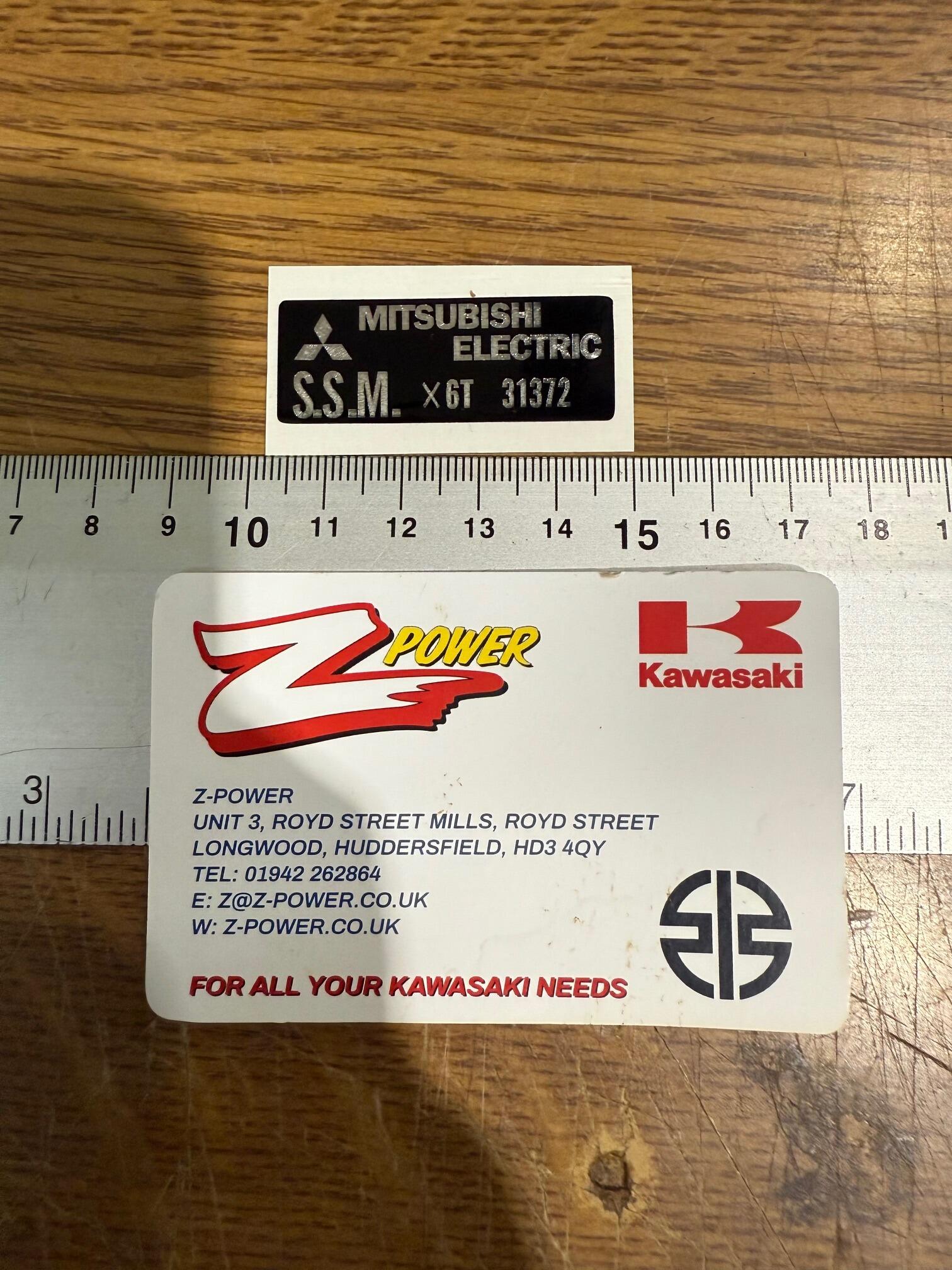 DECAL- KH500 MITSUBISHI SSM RECTIFIER