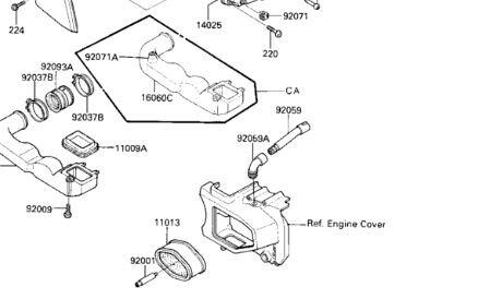 AIR BOX TUBE:GPZ750 TURBO