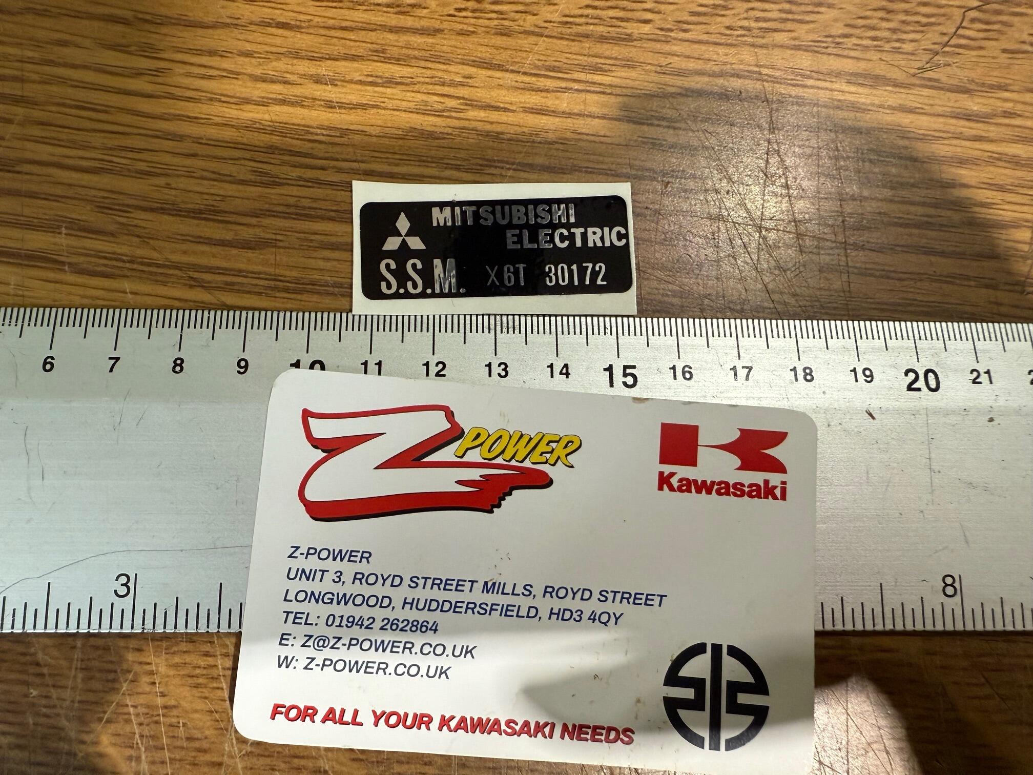 DECAL- H2/H2A MITSUBISHI SSM RECTIFIER