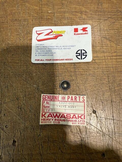 CHECK VALVE ASSY - Z1000B/Z650C/Z900B