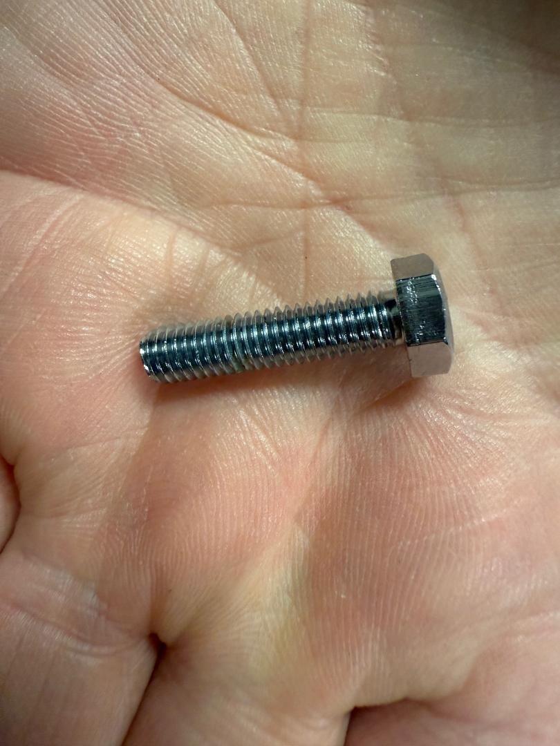 MASTER CYLINDER/CLUTCH BRACKET BOLT: CHROME 6X25mm #7