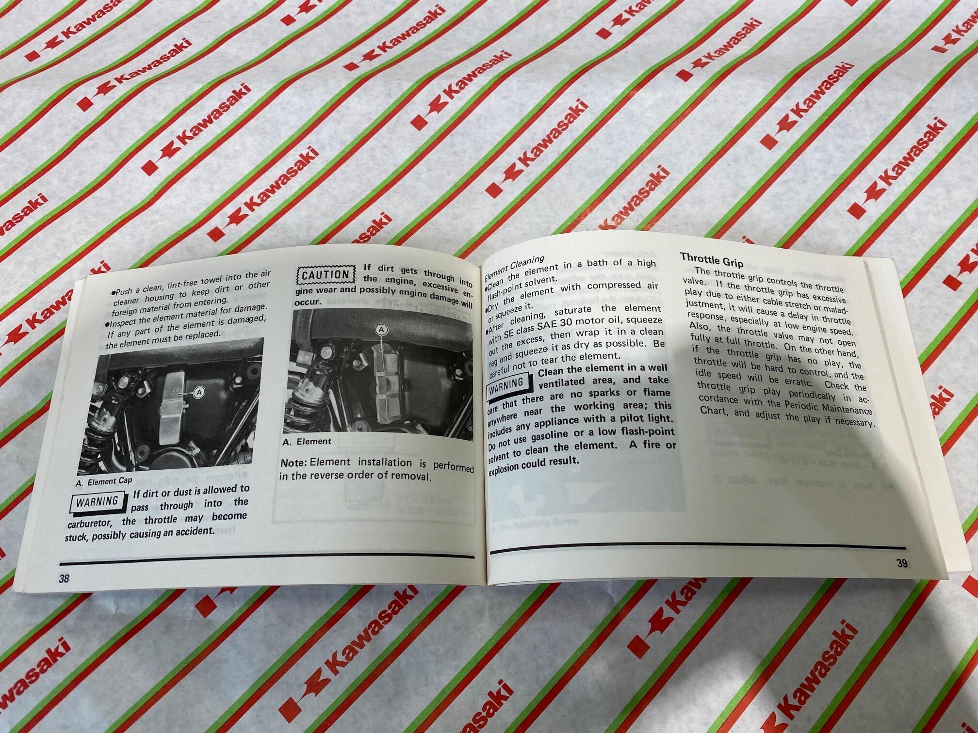 KL250 OWNERS MANUAL