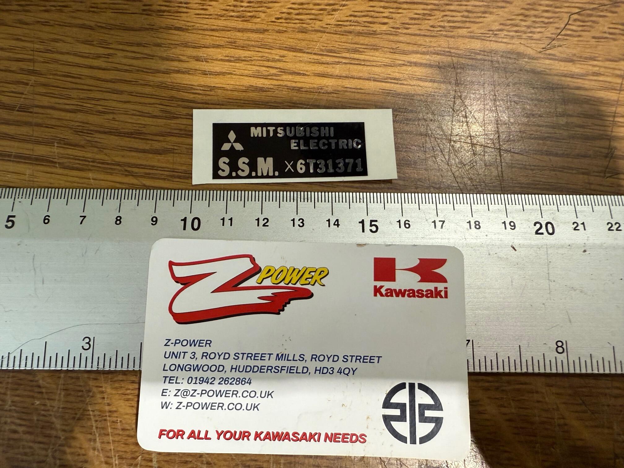 DECAL- H1D/E/F MITSUBISHI SSM RECTIFIER