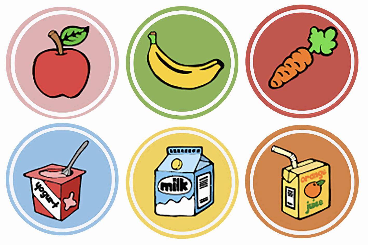 Snack Time Cut Outs - Set of 6