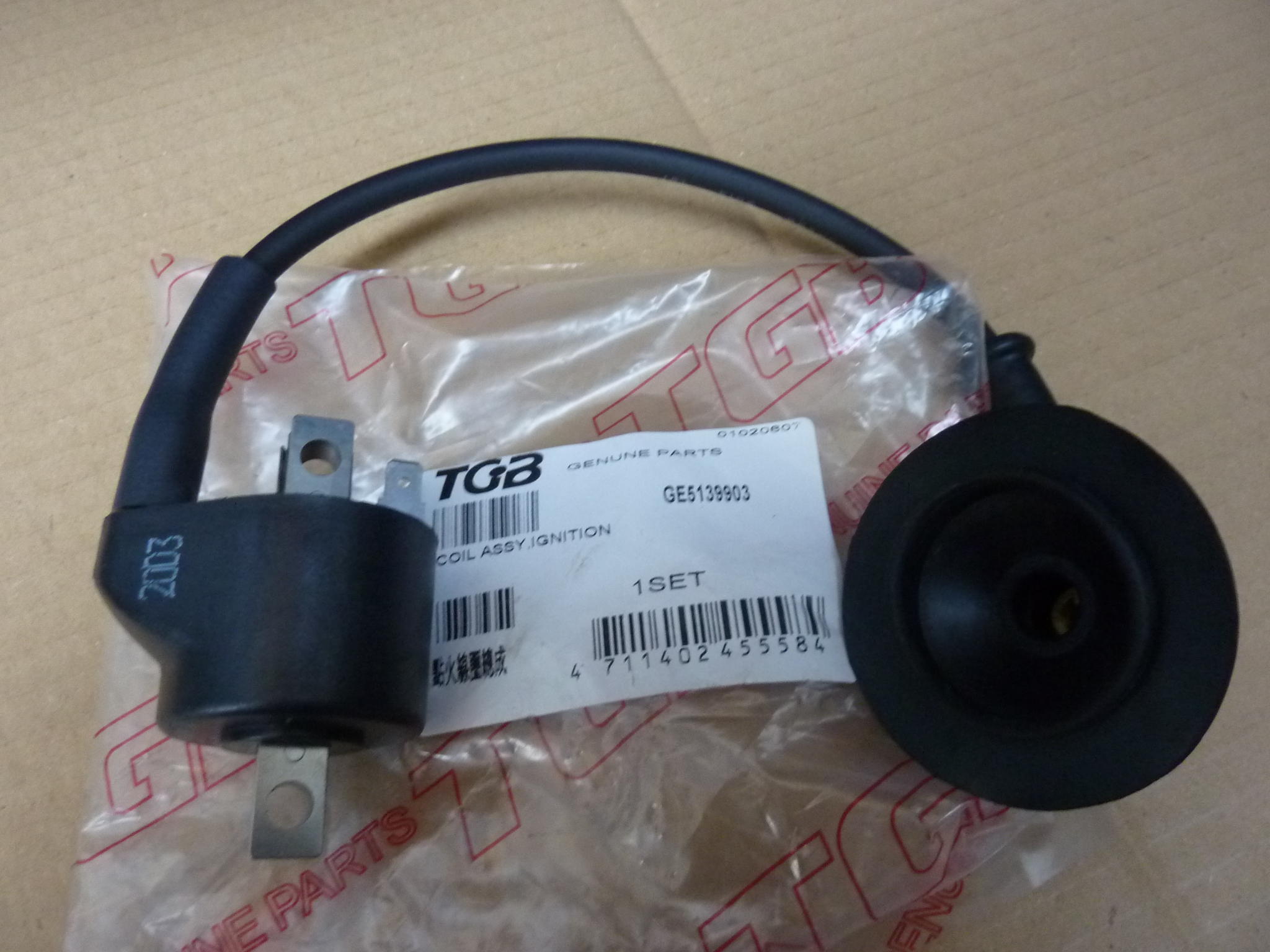 TGB GE5139903 COIL IGNITION TGB 202 303R Hawk 50cc R50X *** STOCK ...