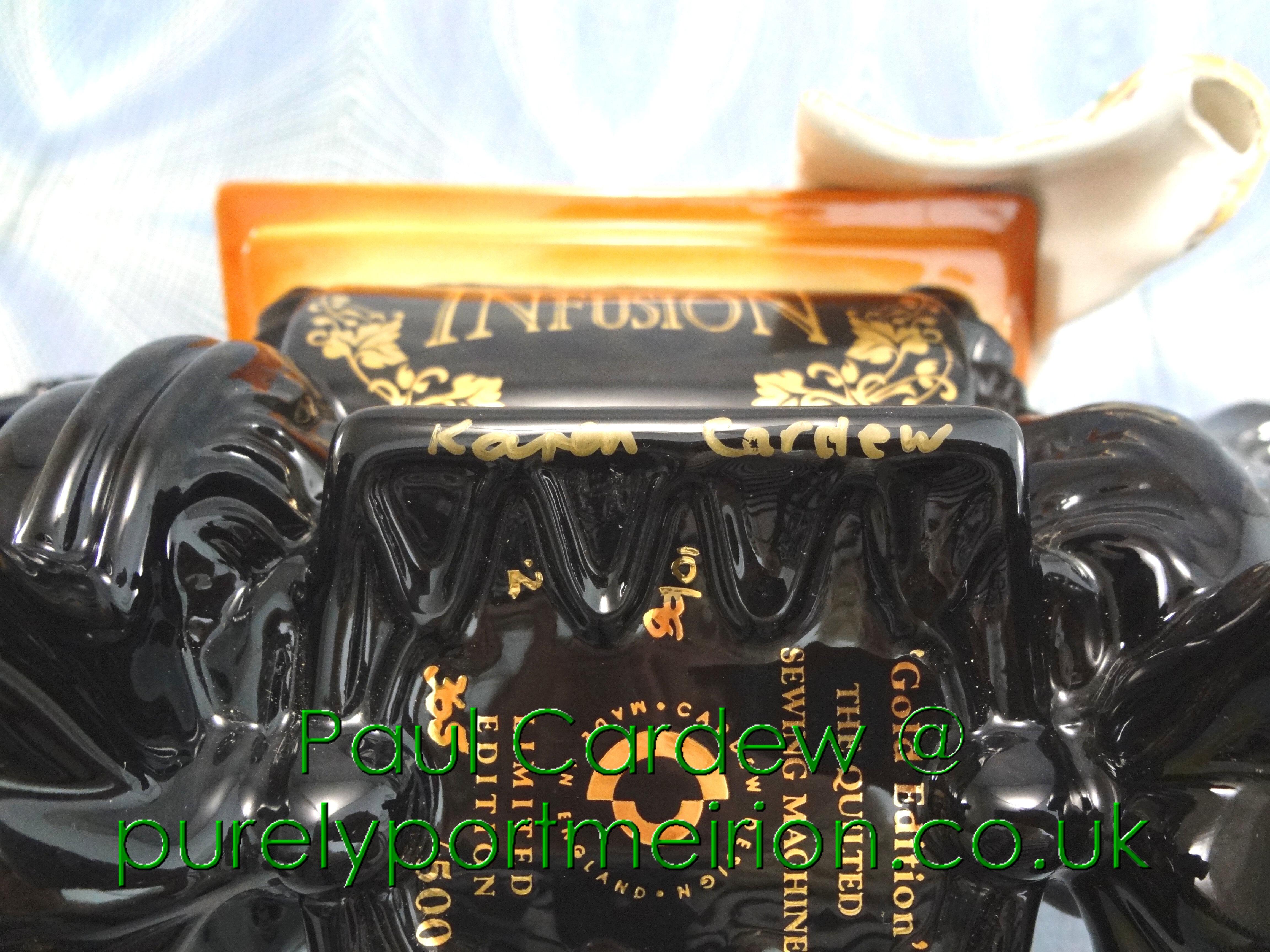 Paul Cardew Design Large Gold Edition Quilted Sewing Machine Teapot, TP241