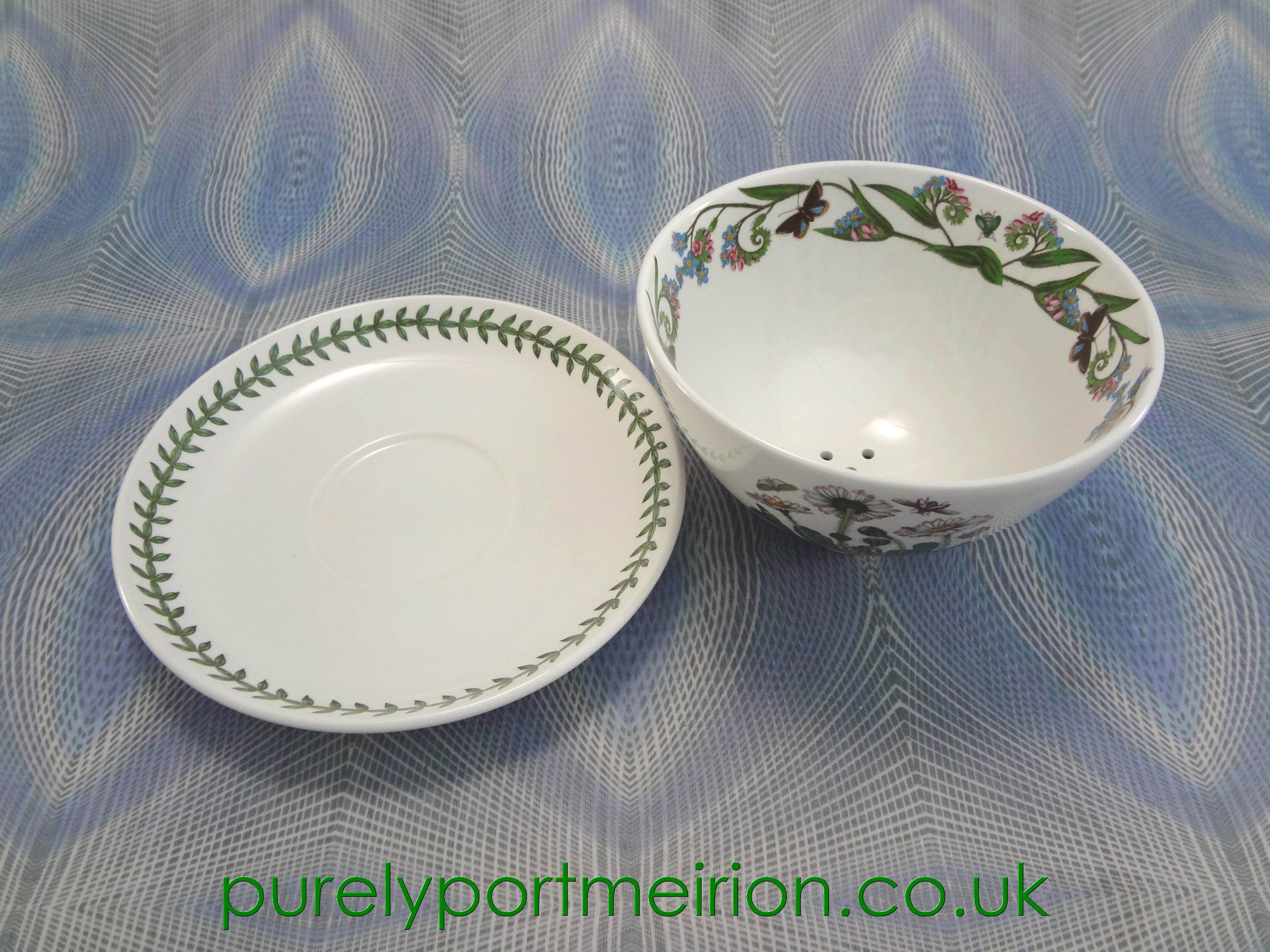 Portmeirion Botanic Garden Pottery Fruit Drainer And Stand, BG947