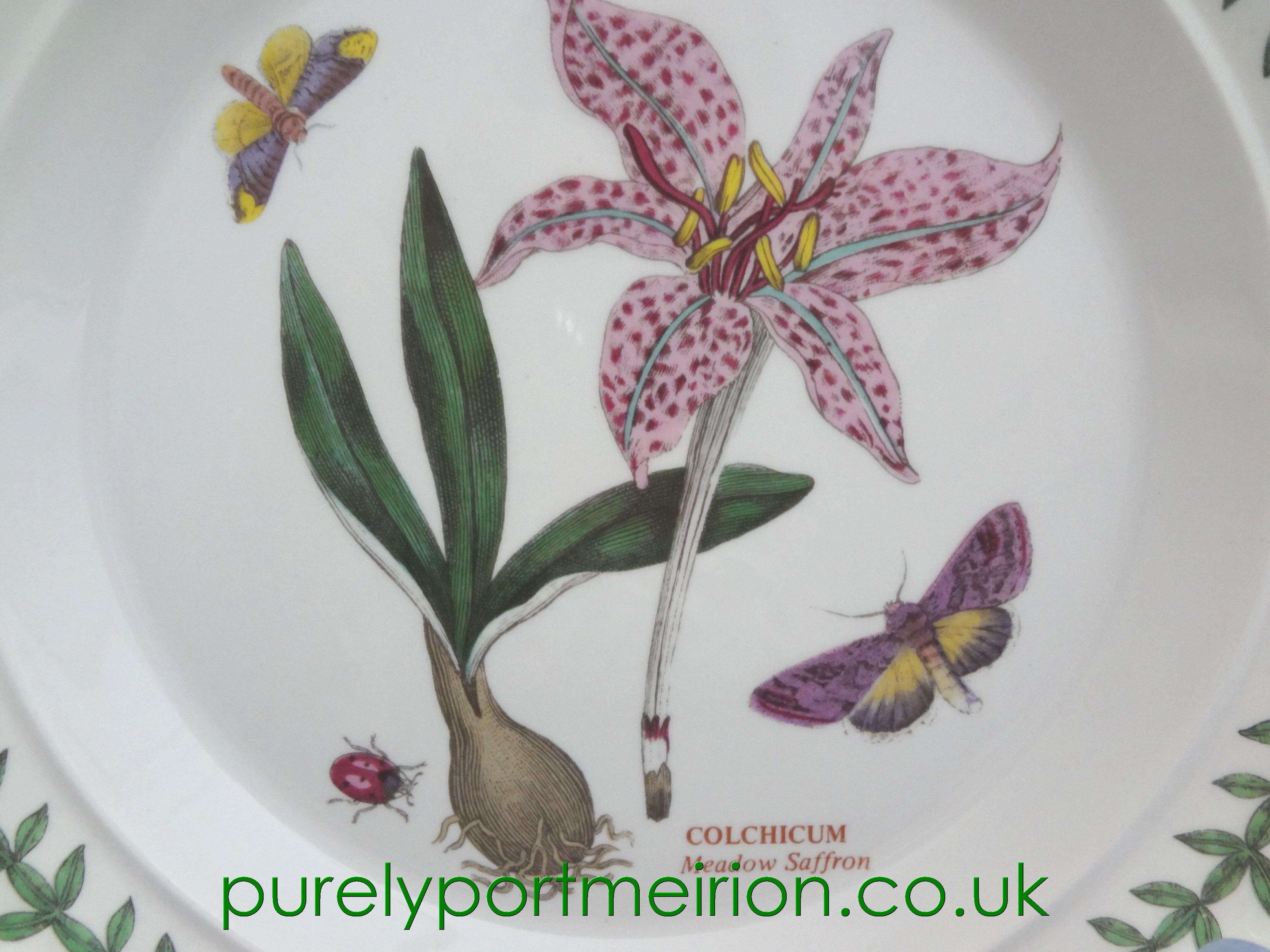 Portmeirion Pottery Botanic Garden Side Plate, Colchicum, BG1179