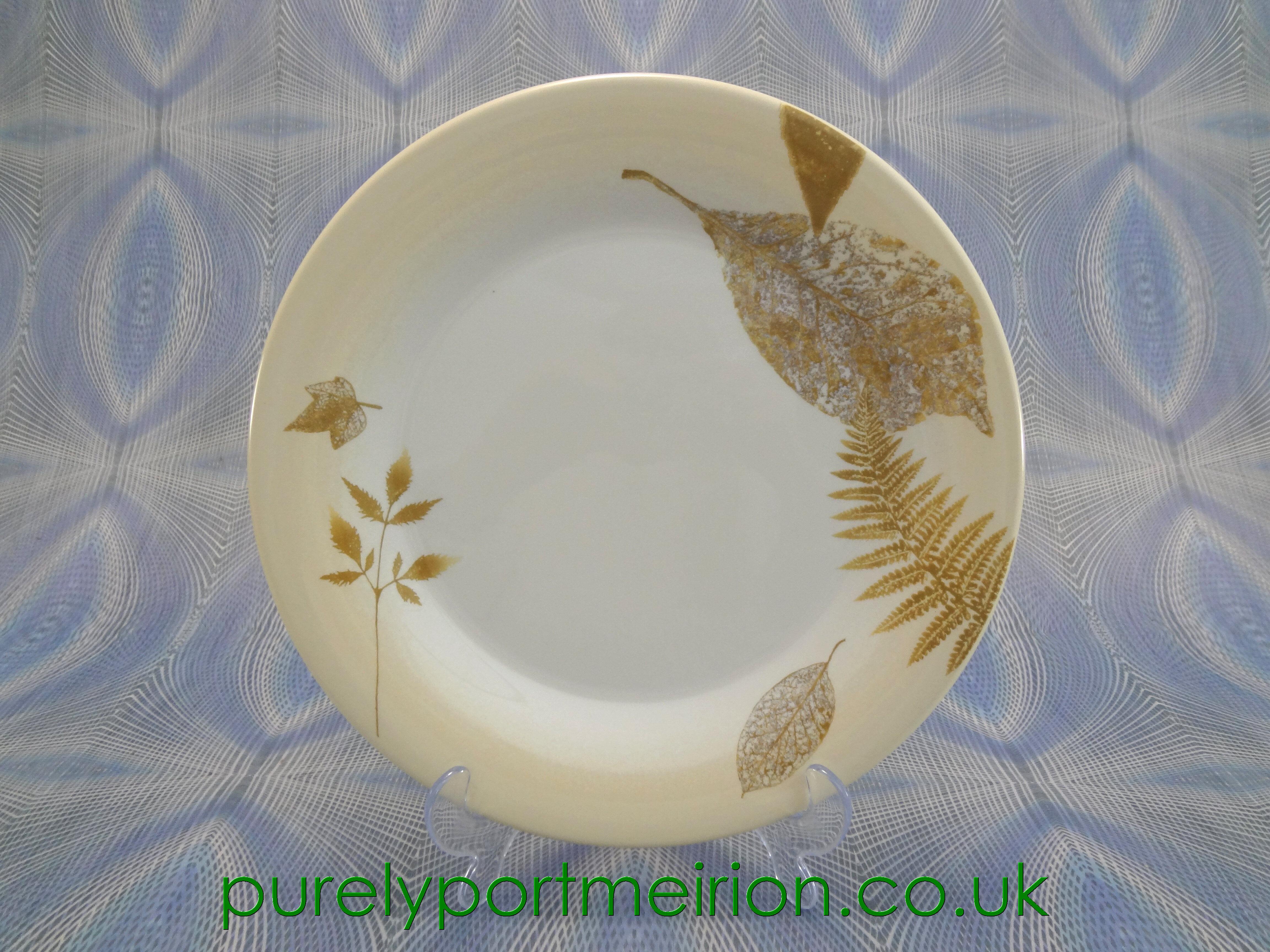 Portmeirion Pottery Dusk Golden Leaves Dinner Plate, DSK172