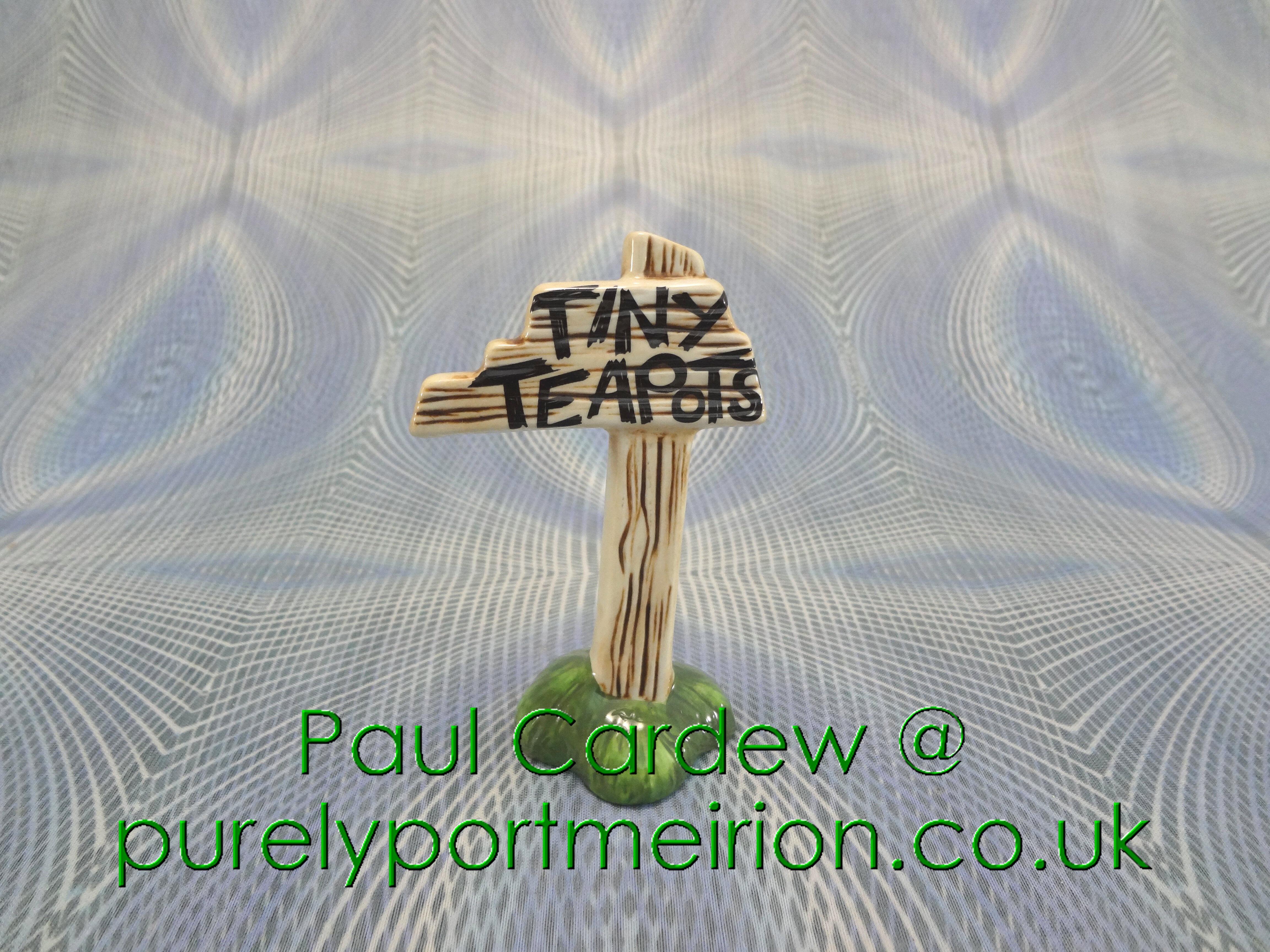 Paul Cardew Design Directional Advertising Sign, Tiny Teapots, PCD61