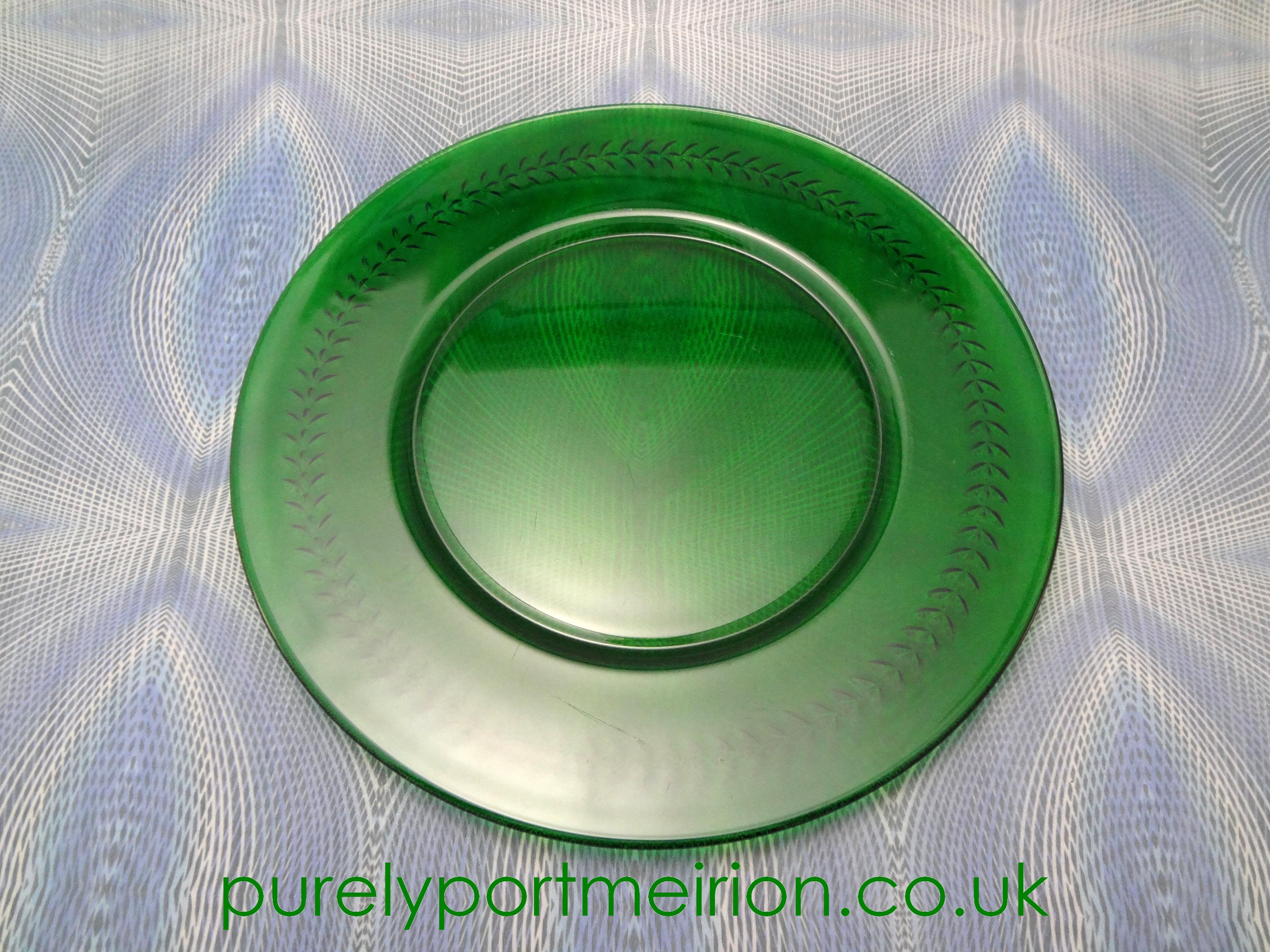 Portmeirion Botanic Garden Green Glass Charger Plate, BG1028-1031