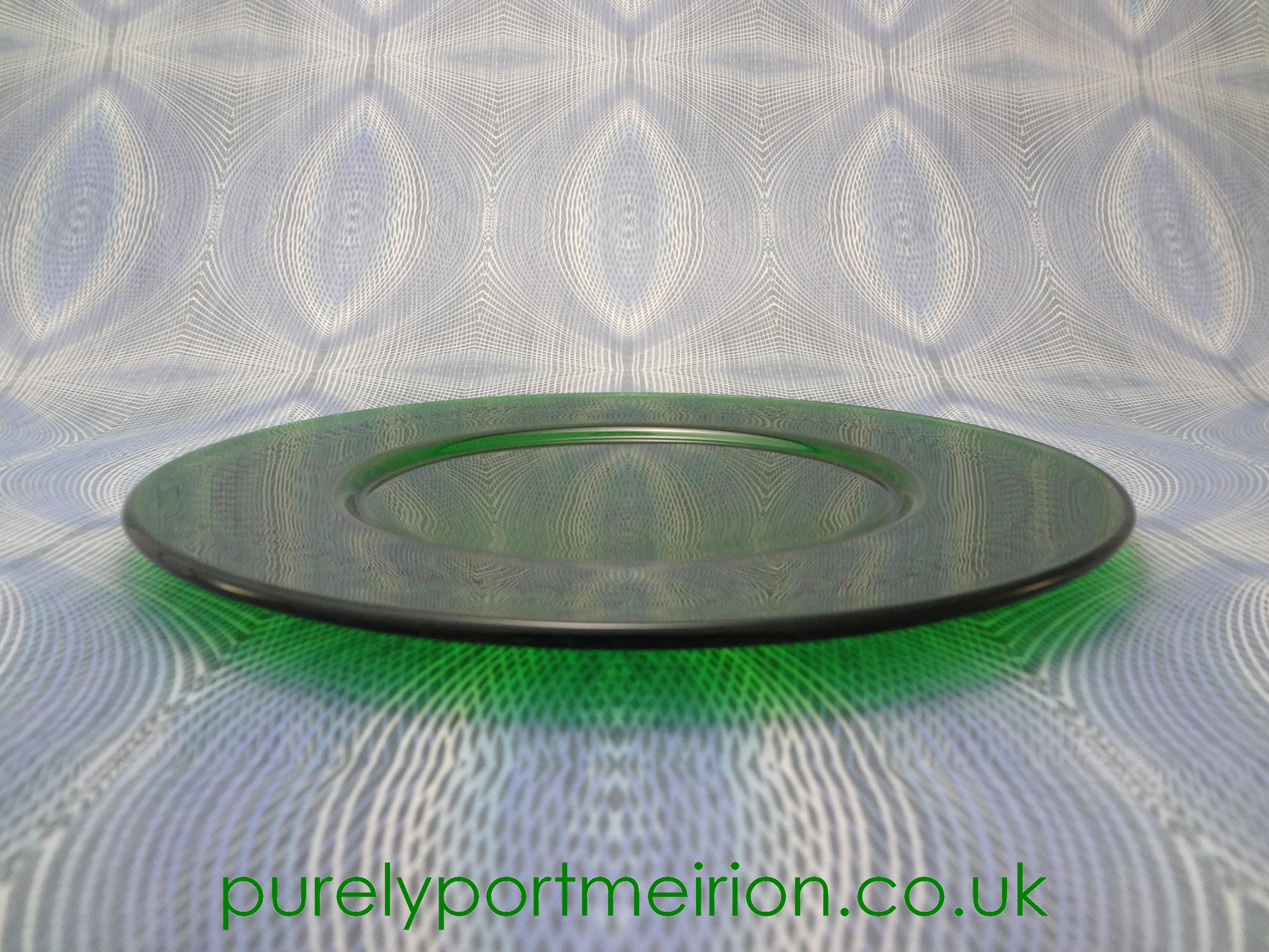 Portmeirion Botanic Garden Green Glass Charger Plate, BG1028-1031