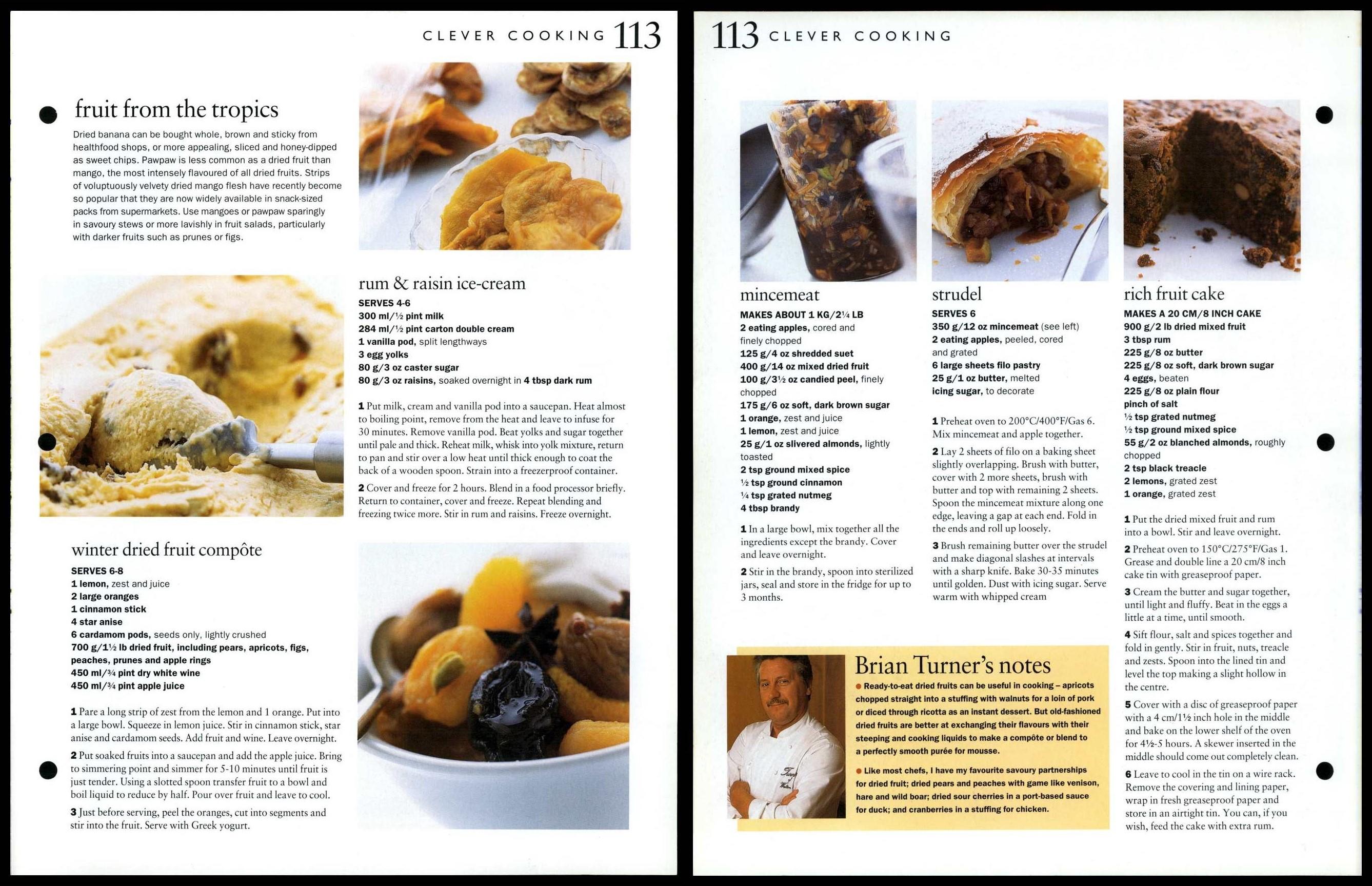 Dried Fruits #112 & 113 Clever Cooking Ready Steady Cook Recipes On 2 Pages