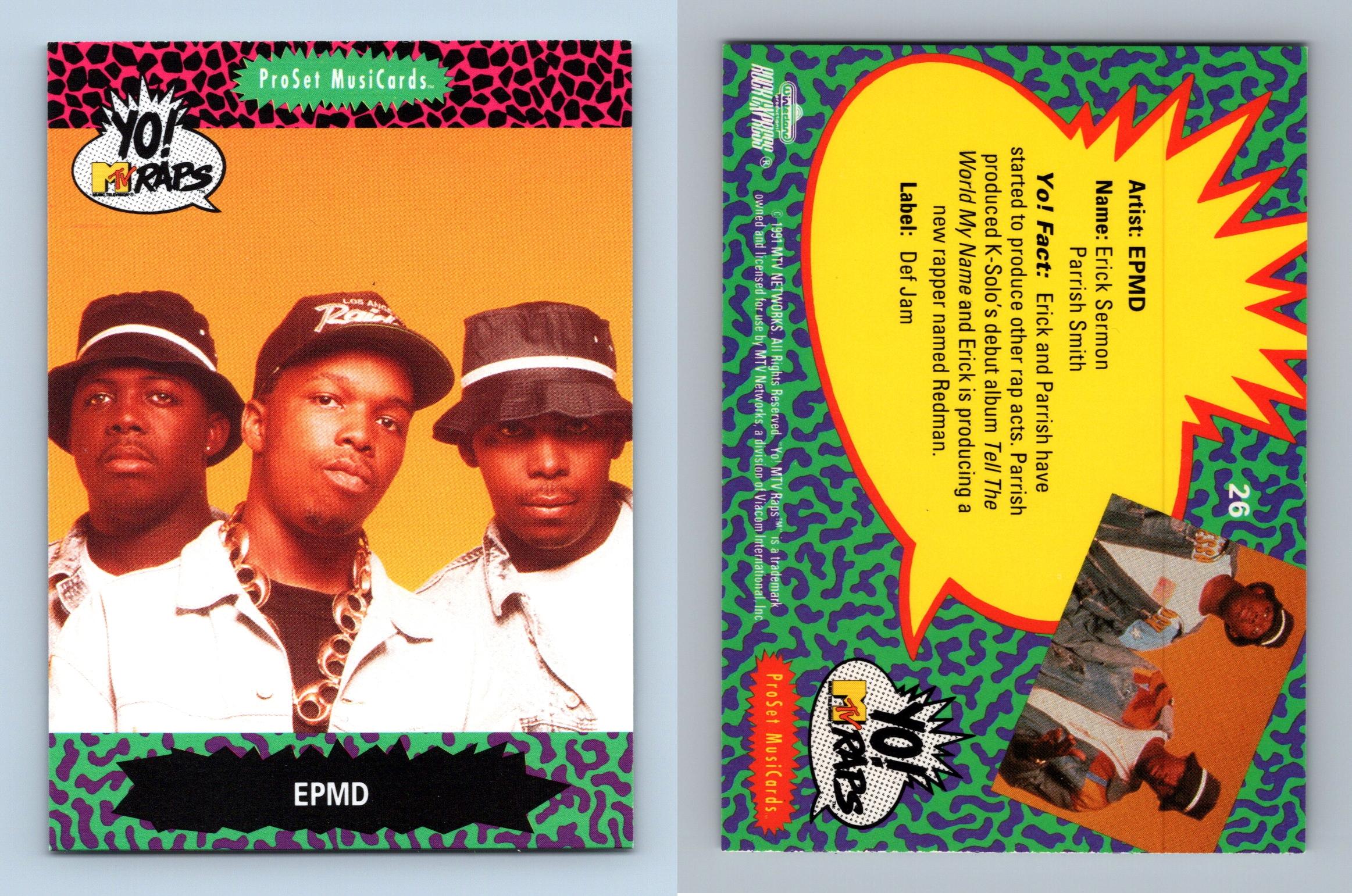EPMD #26 Yo! MTV Raps 1991 Pro Set Trading Card