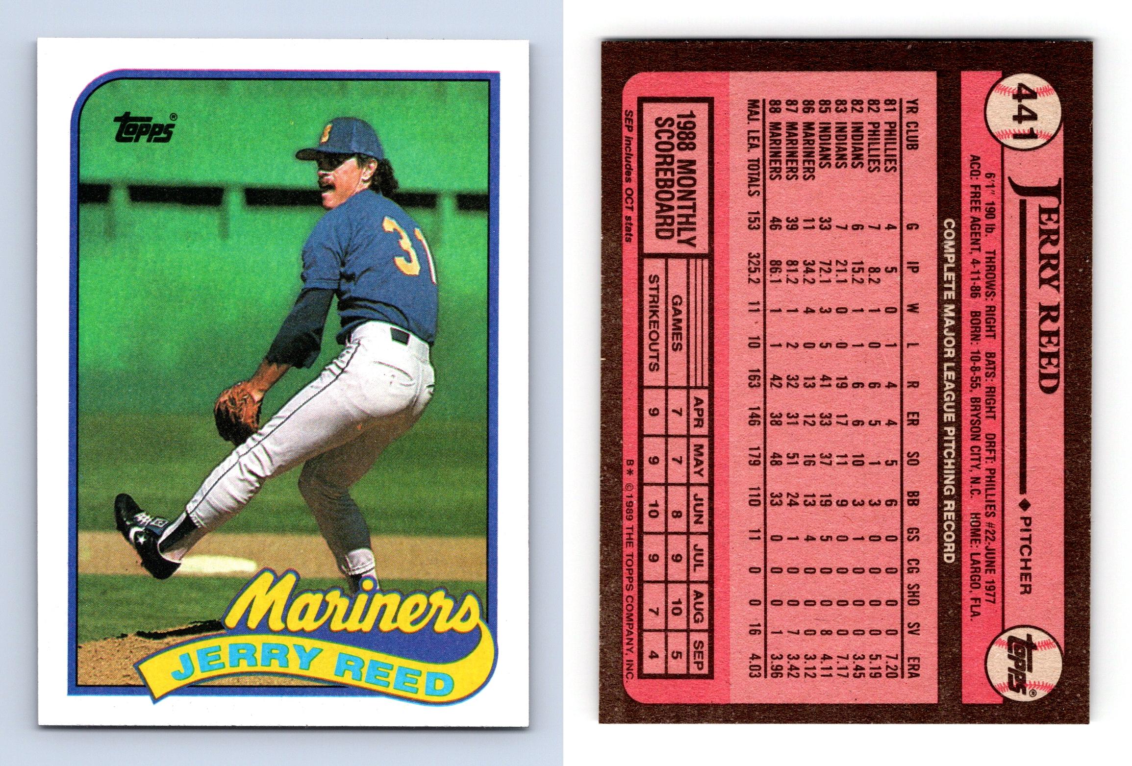 Jerry Reed - Mariners #441 Topps 1989 Baseball Trading Card