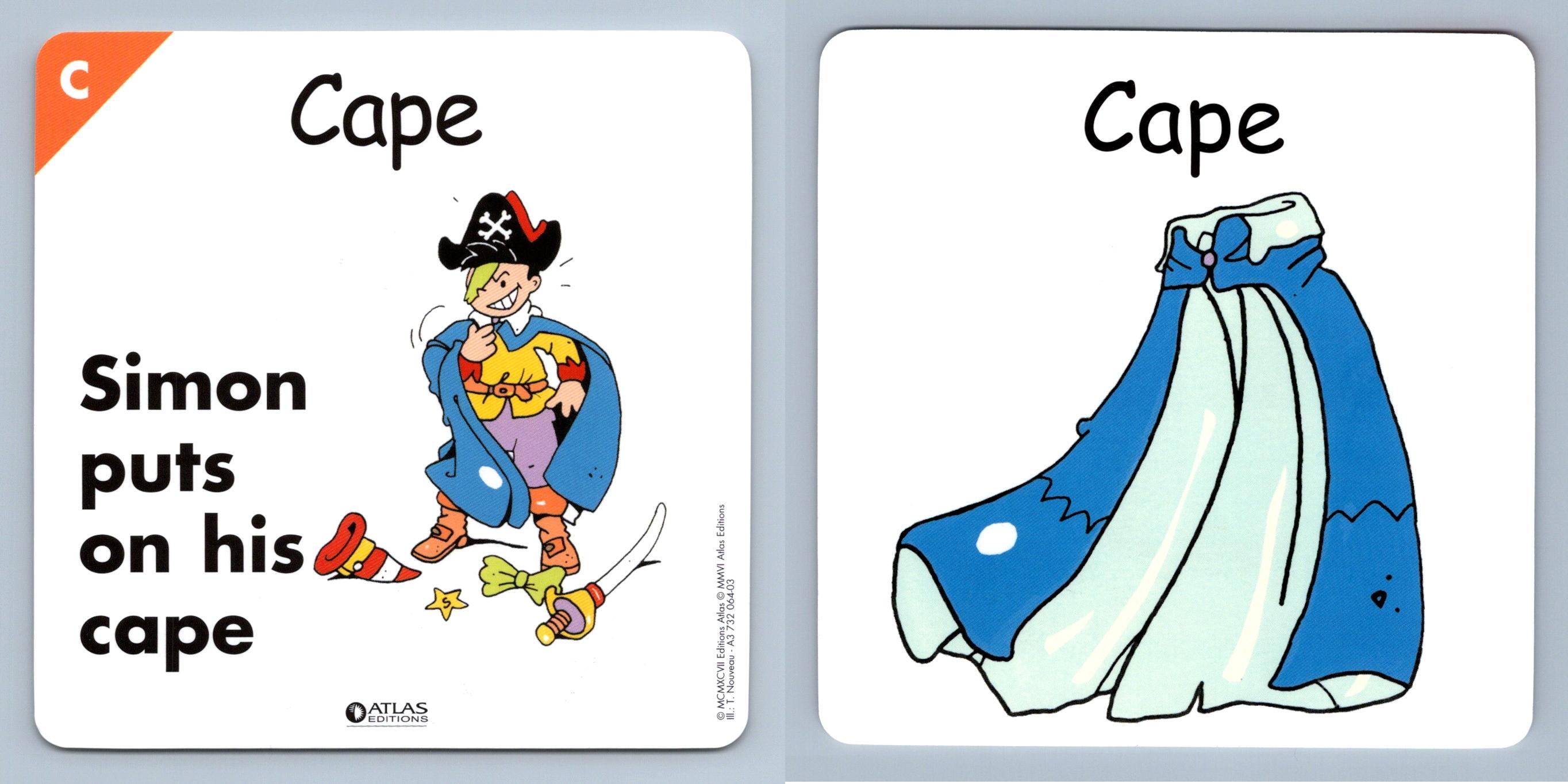 Cape - C - Atlas Editions Play & Learn Flash Card