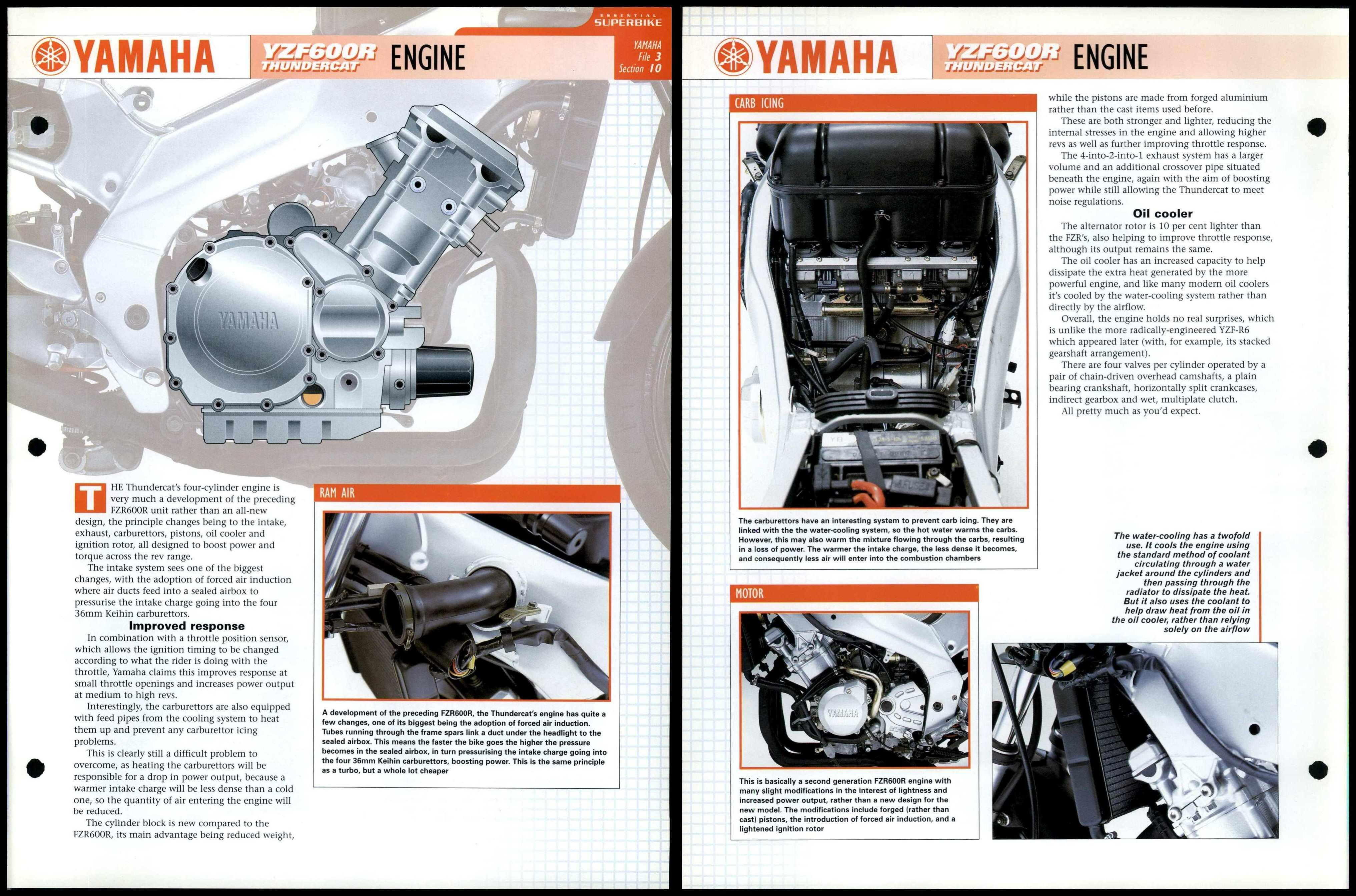 Yamaha YZF600R Thundercat - Engine - Essential Superbike Data File Page