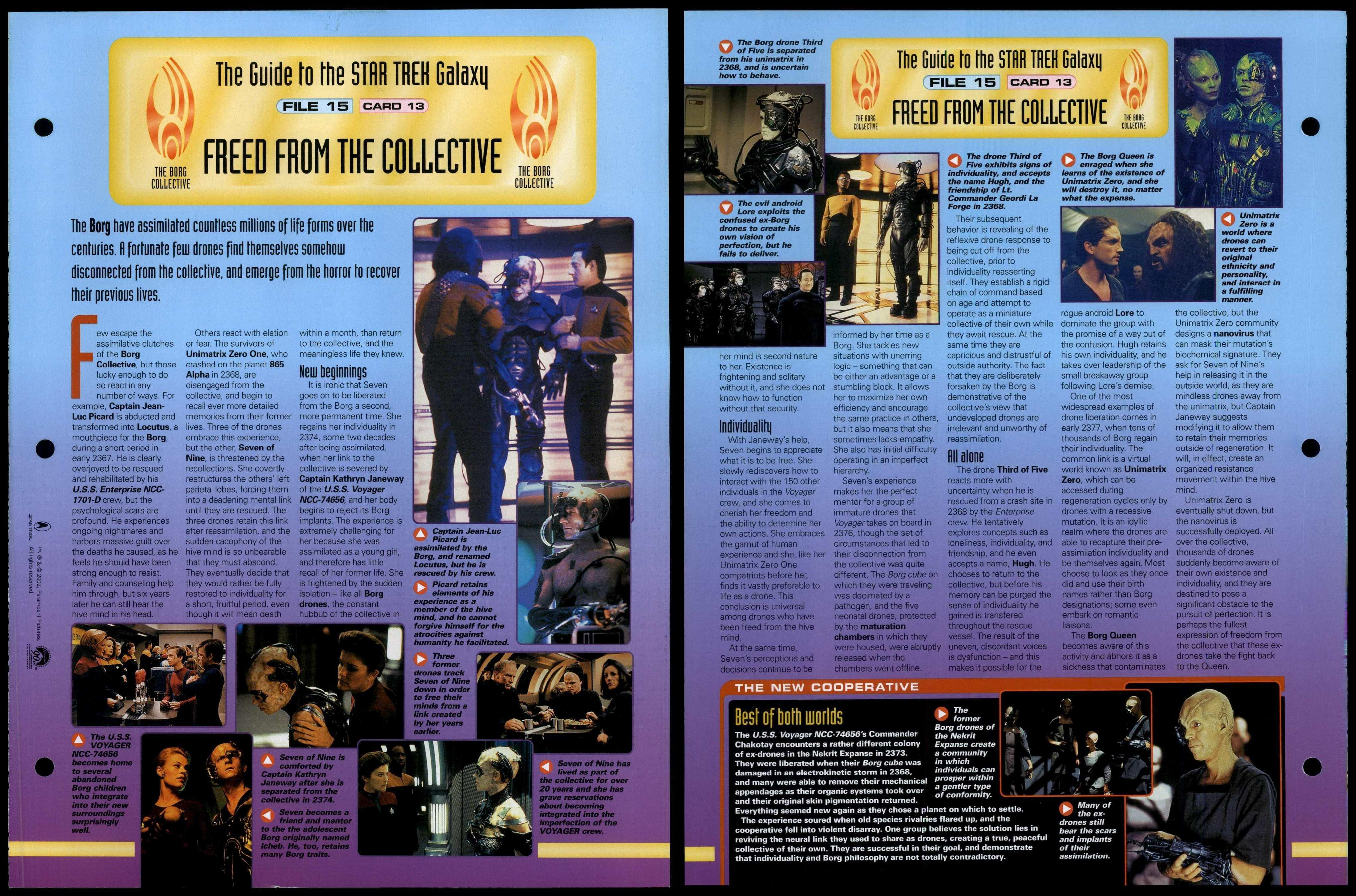 Freed From The Collective - The Borg - Star Trek Fact File Page