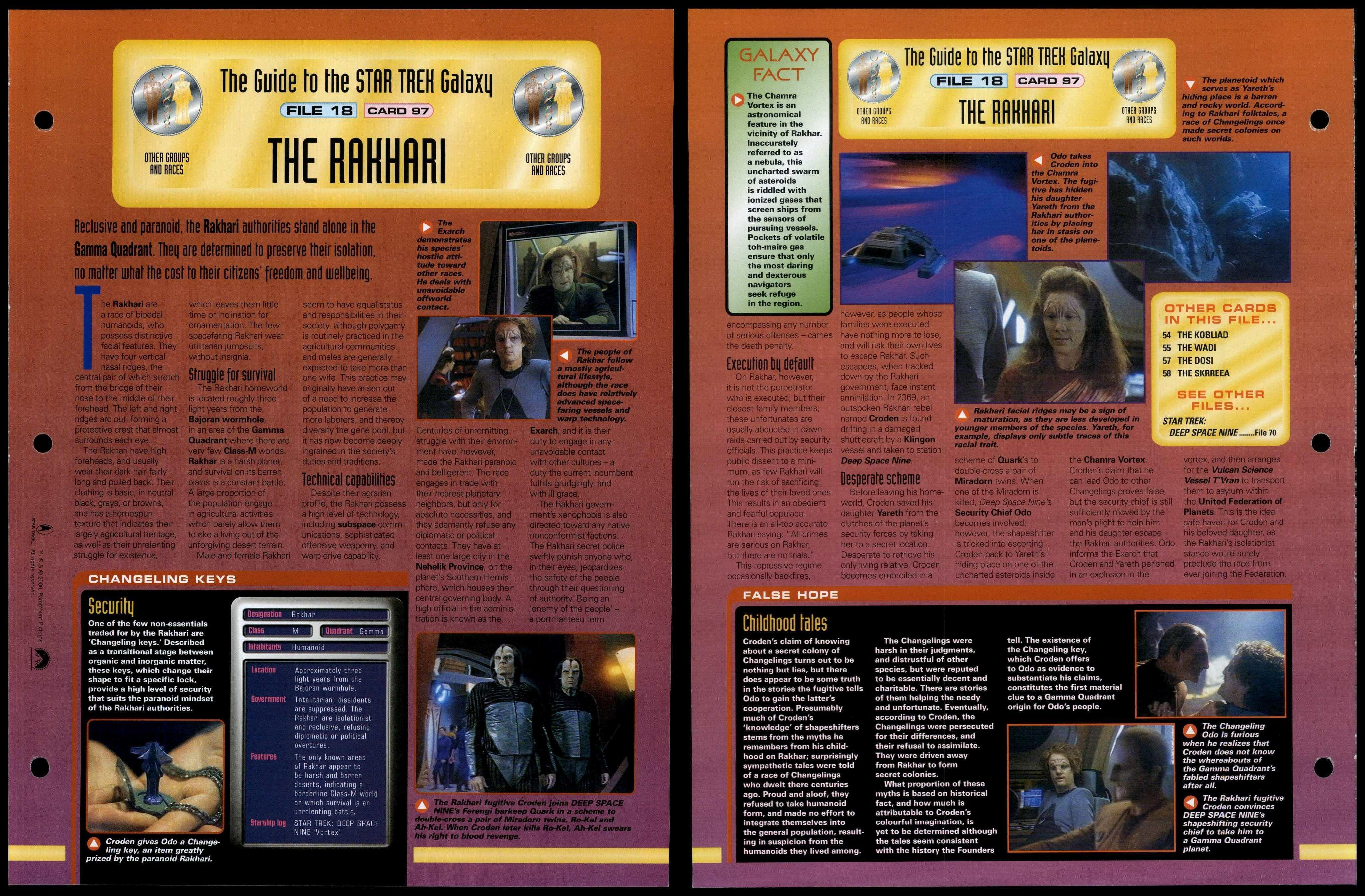 The Rakhari - Other Groups & Races - Star Trek Fact File Page