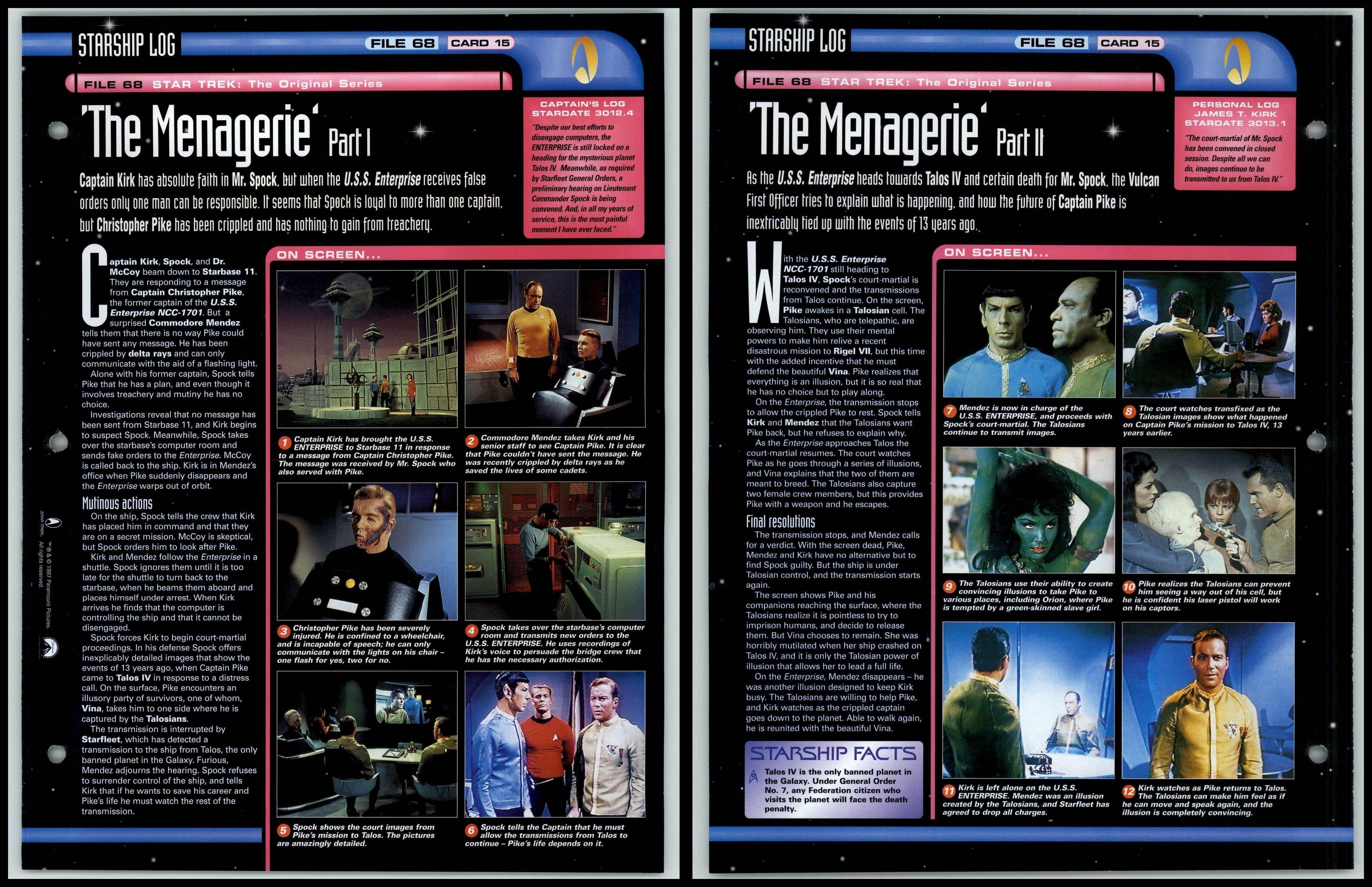 The Menagerie - Original Series - Star Trek Fact File Page