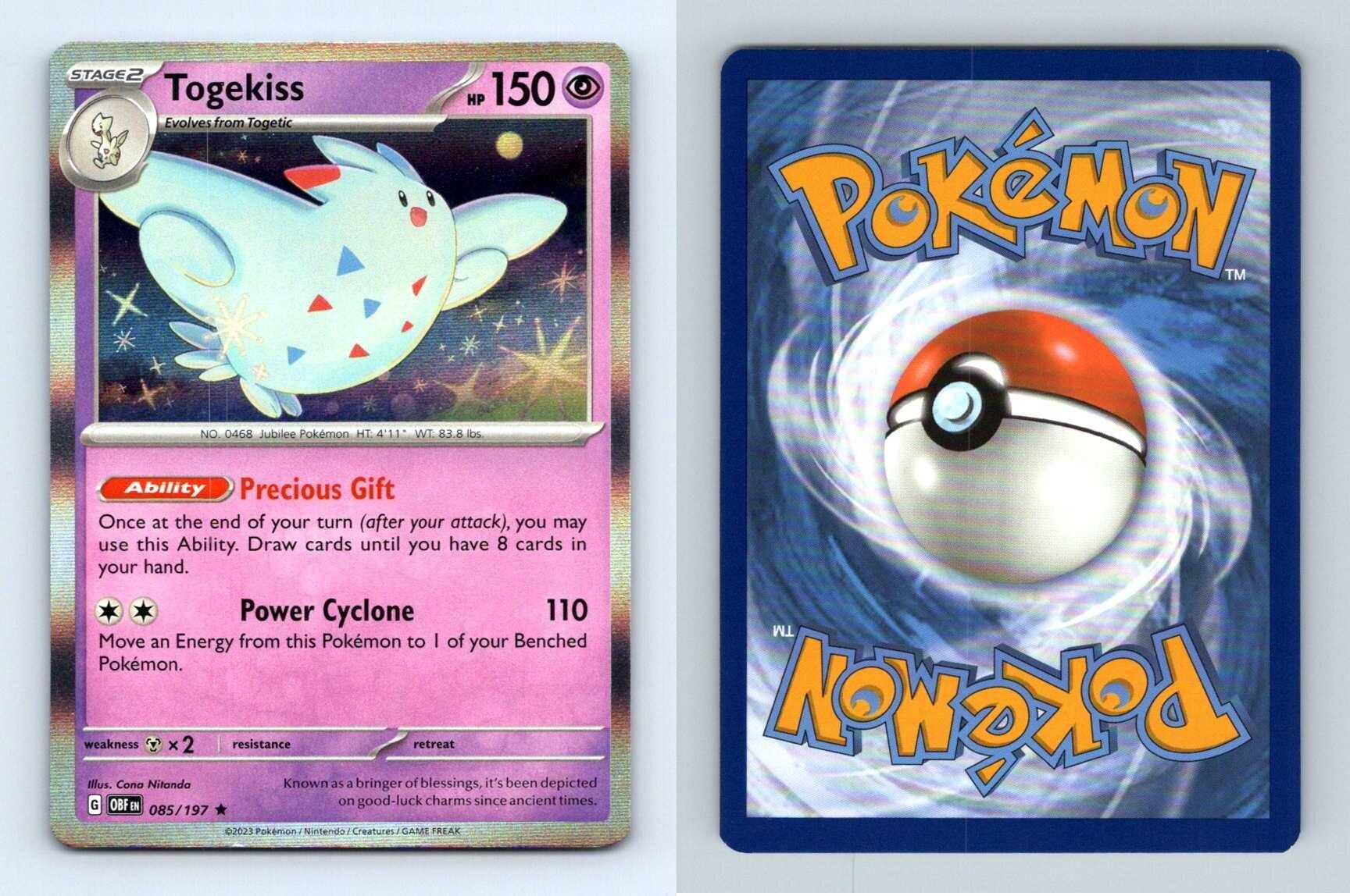 Togekiss #85/197 SV Obsidian Flames Rare Holo Pokemon 2023 TCG Card