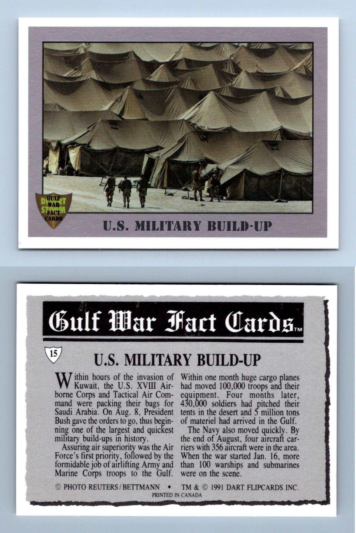 U.S. Mailitary Build-Up #15 Gulf War 1991 Dart Fact Card