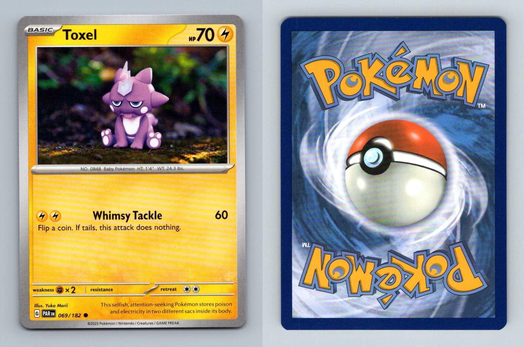 Toxel #69/182 SV Paradox Rift 2023 Common Pokemon TCG Card
