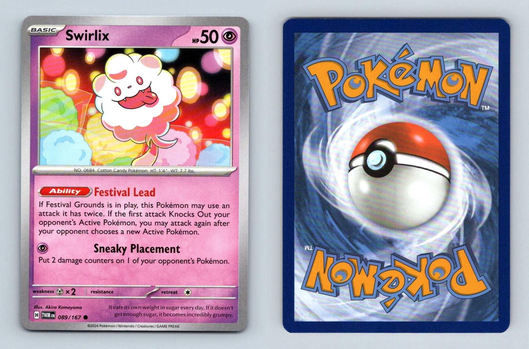 Swirlix #89/167 SV Twilight Masquerade 2024 Pokemon Common TCG Card