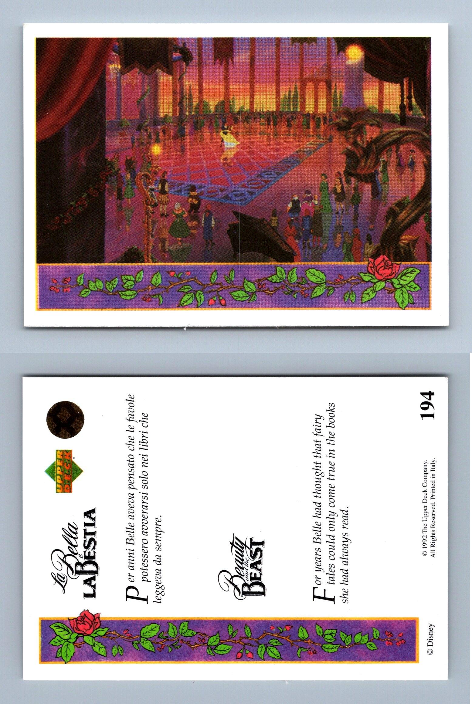 BEAUTY AND THE Beast #194 Upper Deck 1992 Disney Trading Card £0.99 ...