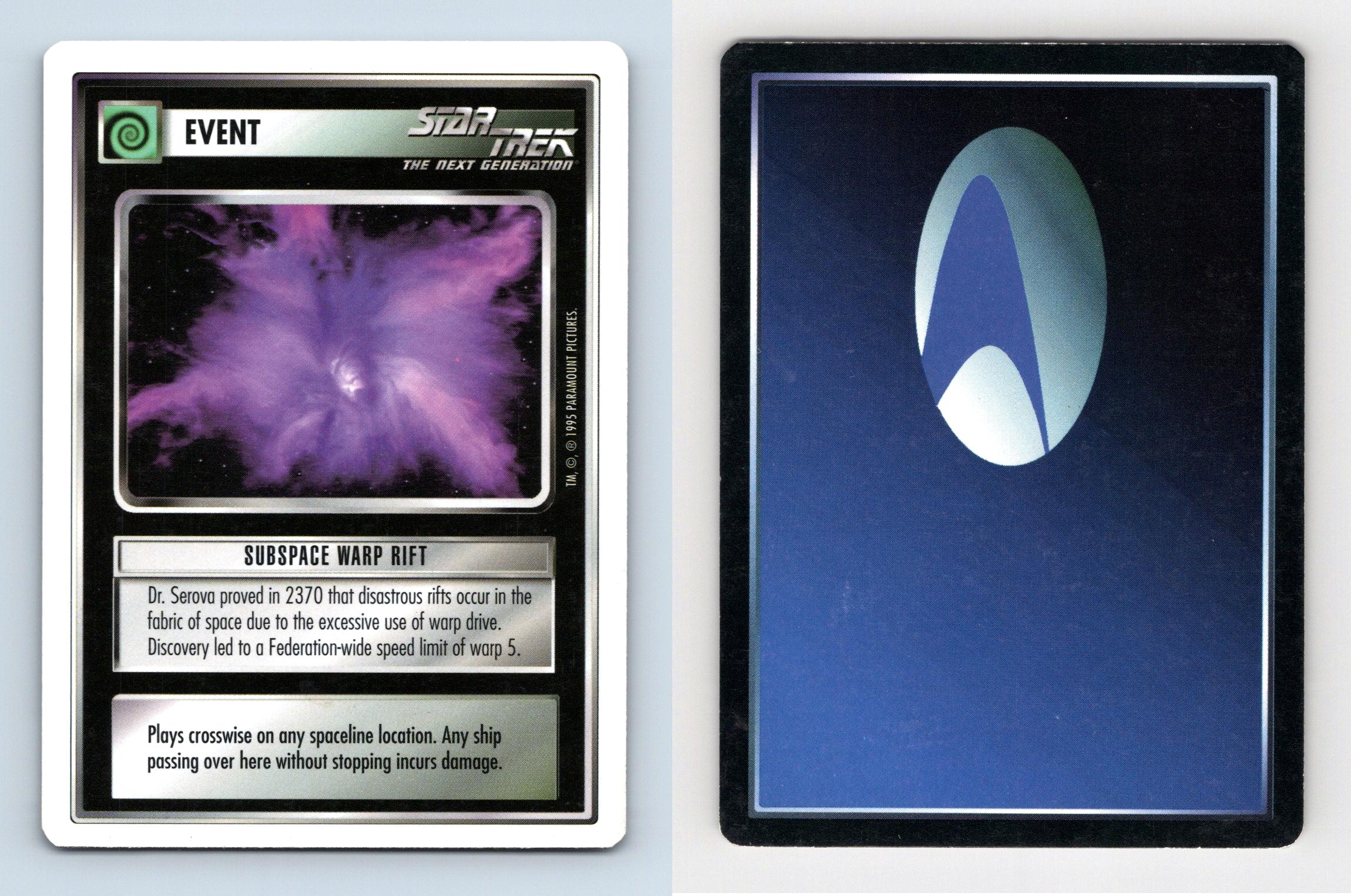 Subspace Warp Rift - Star Trek Premiere Unlimited 1995 Common CCG Card