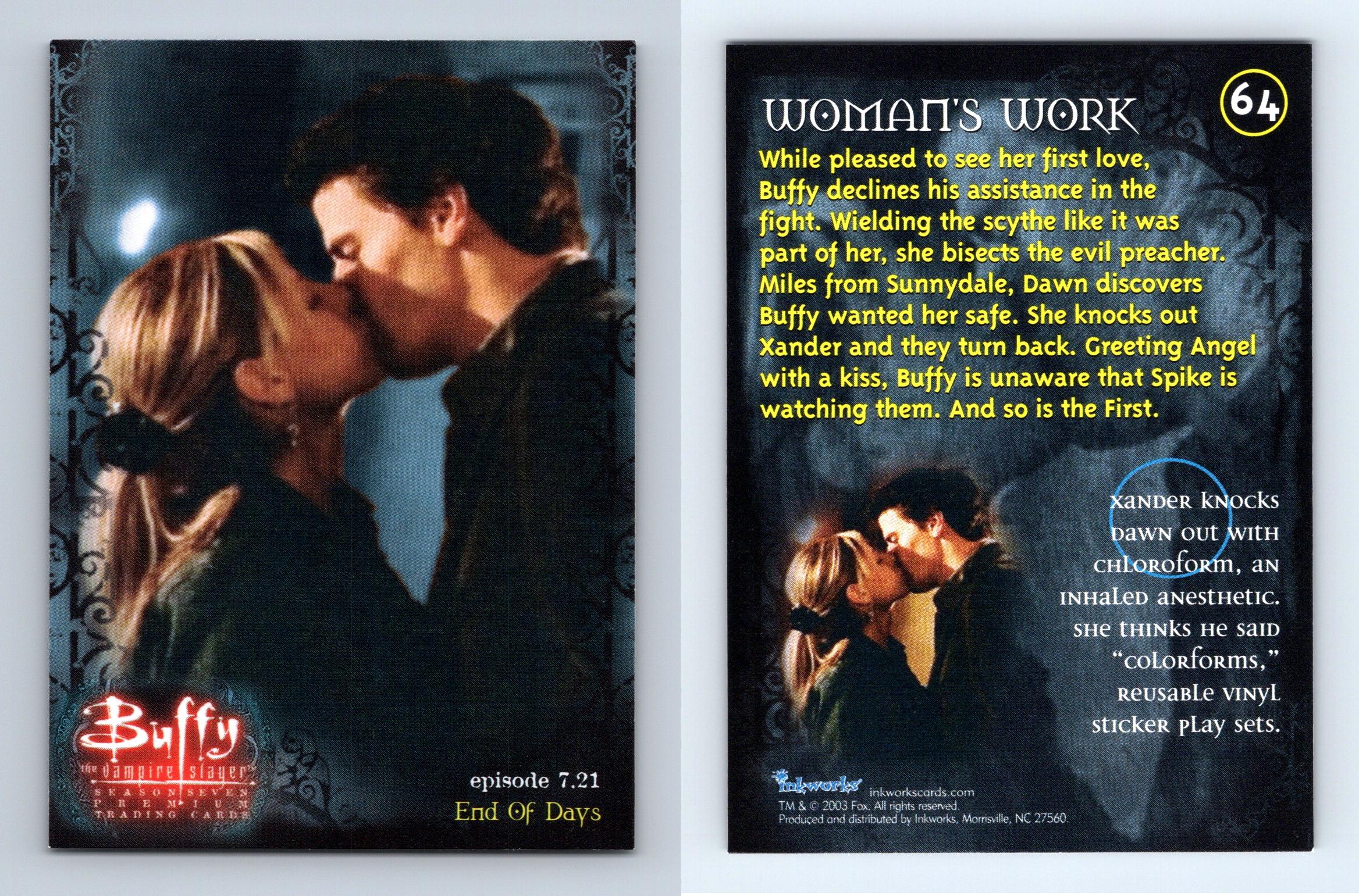 Womans Work 64 Buffy The Vampire Slayer Season 7 Inkworks Trading Card