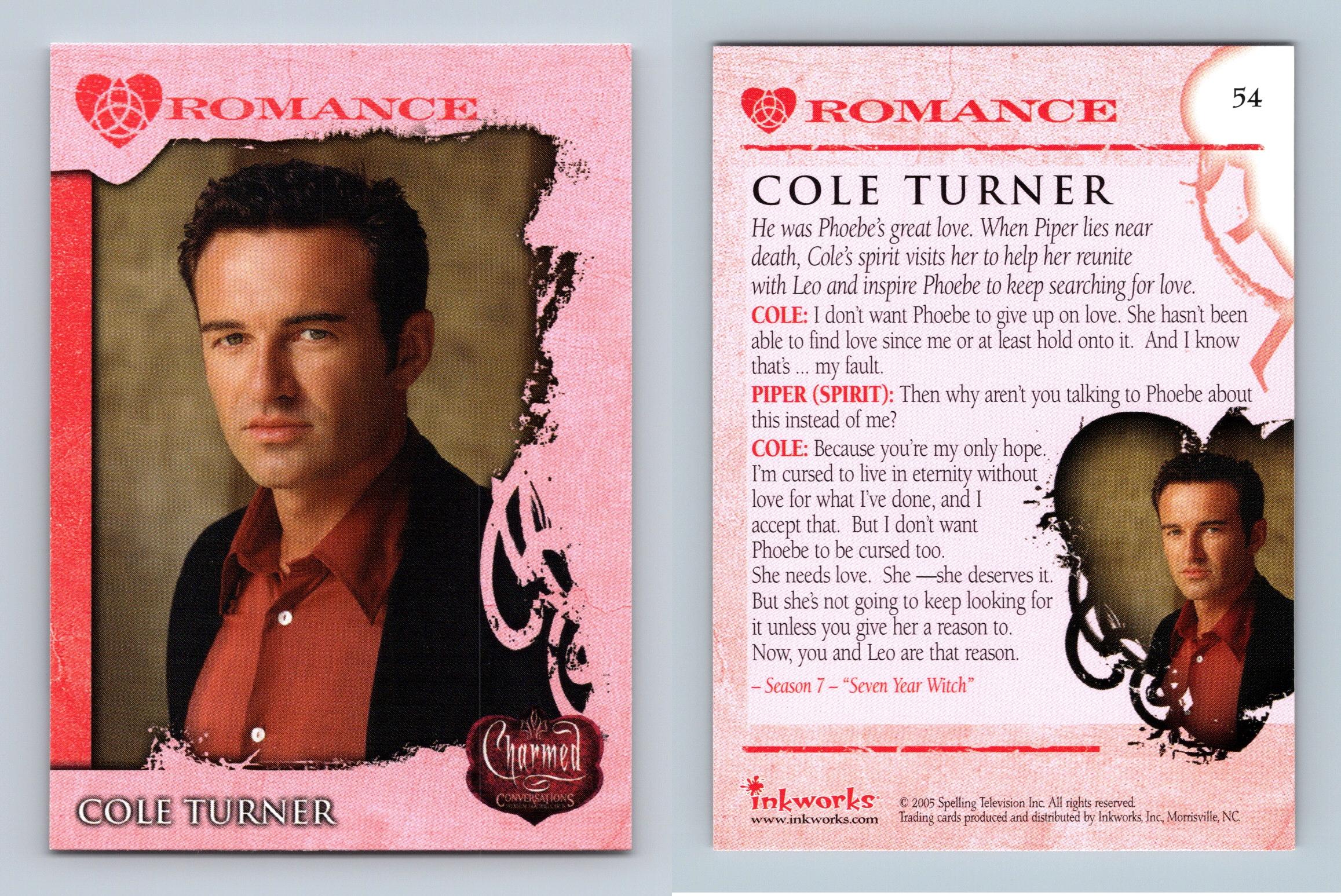 Cole Turner #54 Charmed Conversations 2005 Inkworks Trading Card