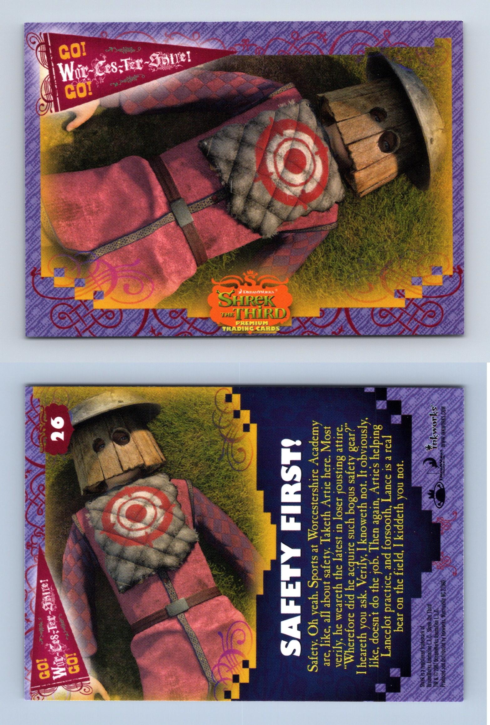 Safety First #26 Shrek The Third 2007 Inkworks Trading Card