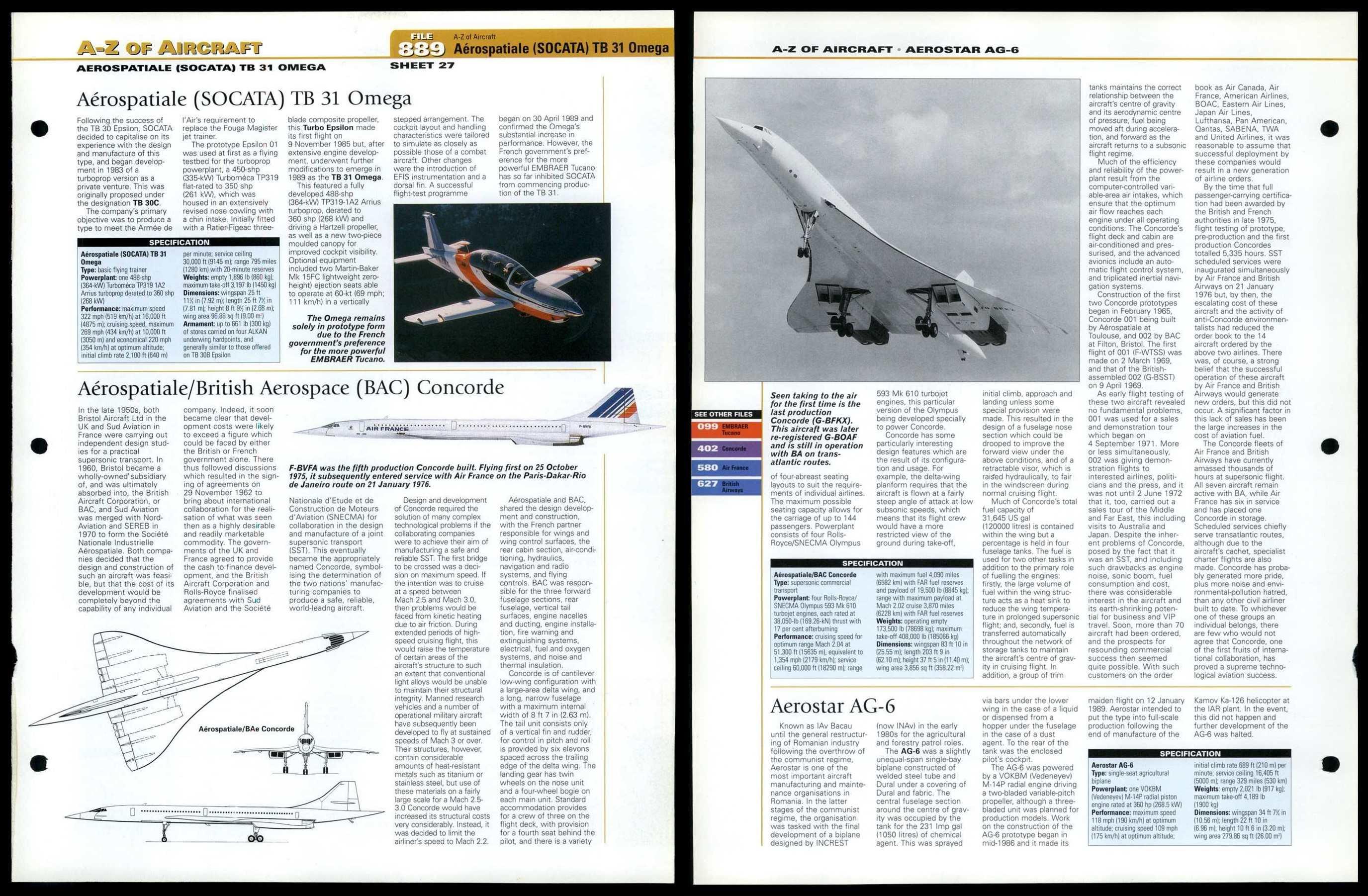 Aerospatiale (SOCATA) TB 31 Omega - A-Z #889 World Aircraft Information ...