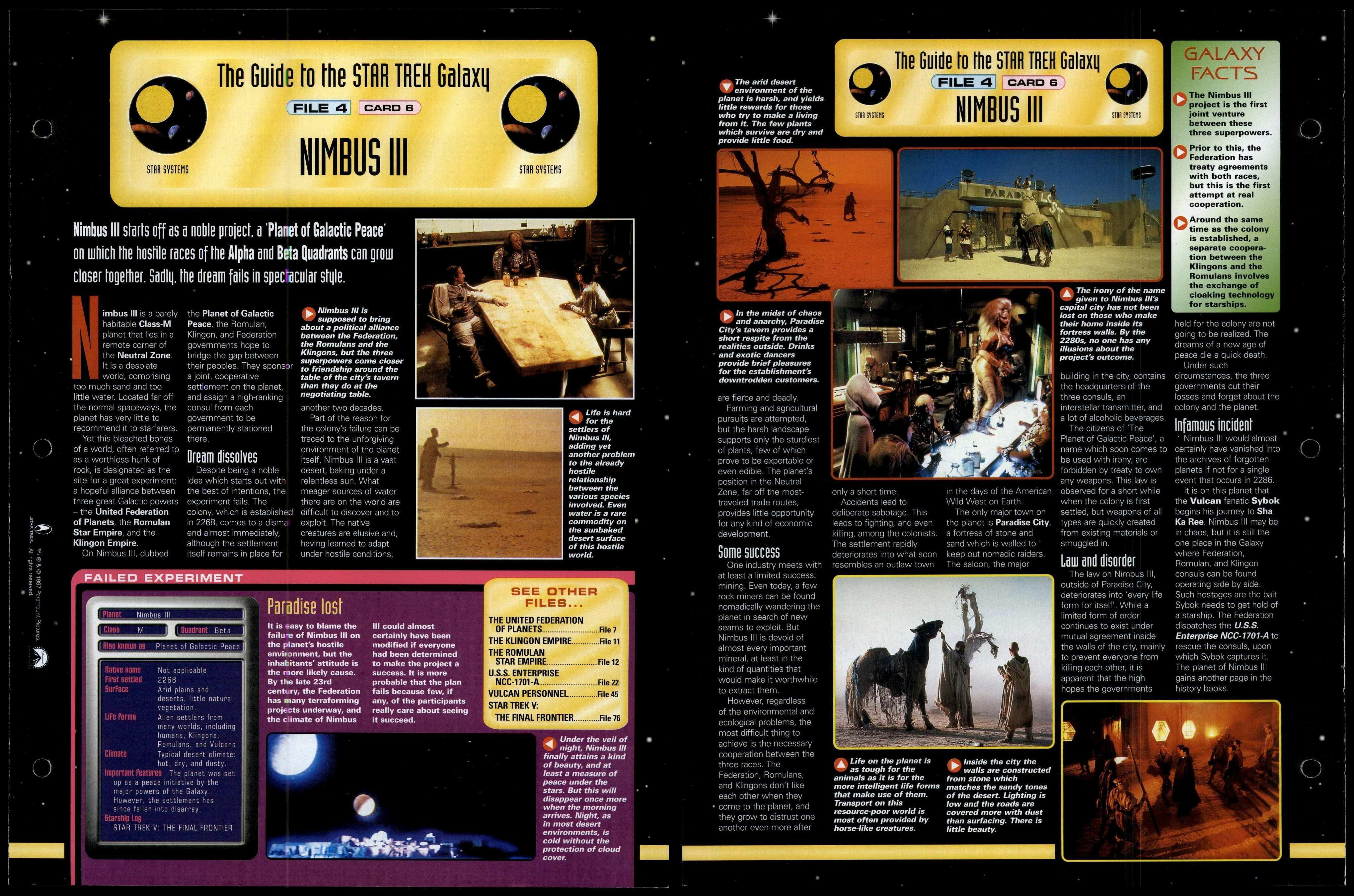 Nimbus III - Star Systems  - Star Trek Fact File Page