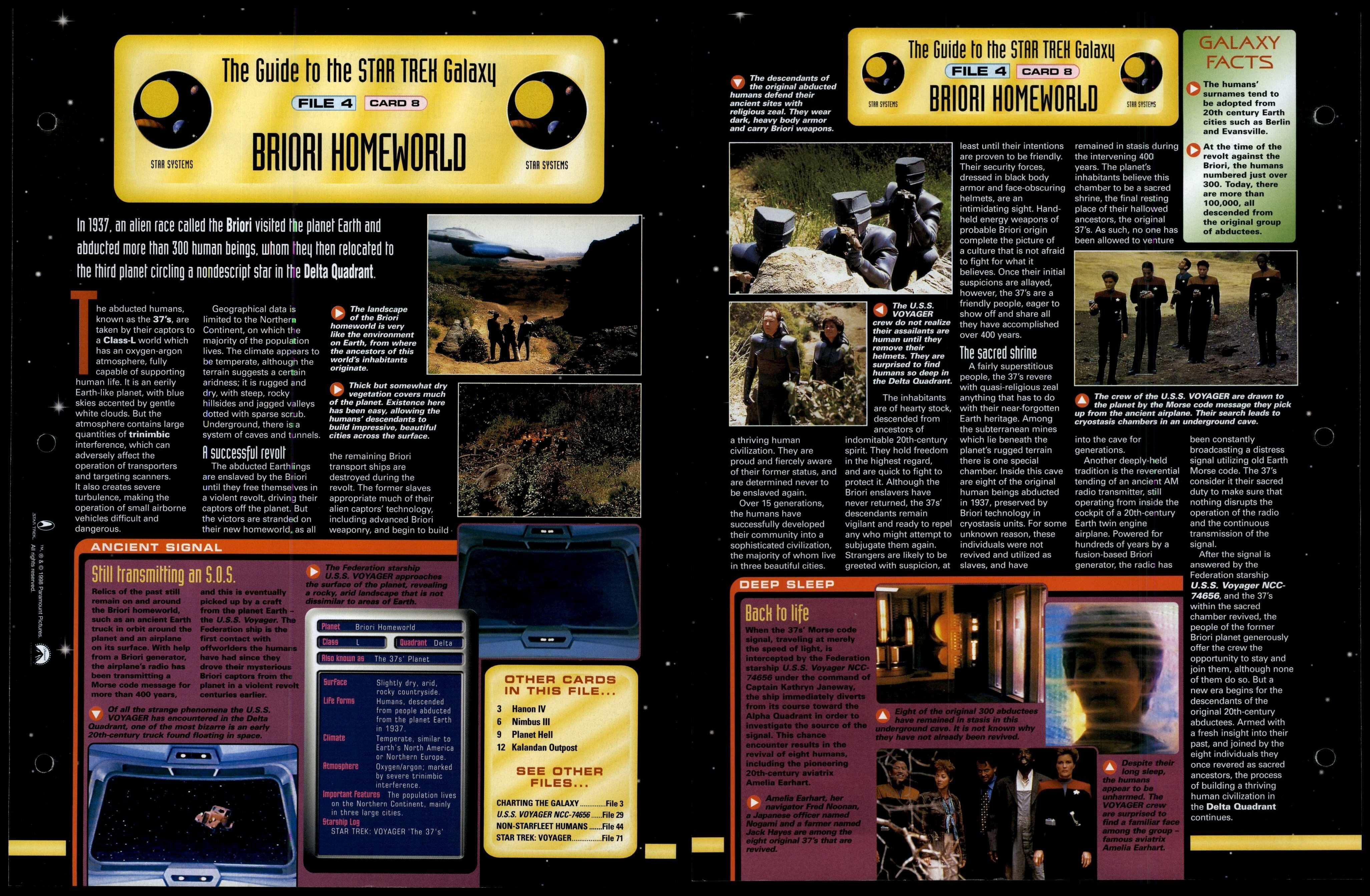 Briori Homeworld - Star Systems  - Star Trek Fact File Page