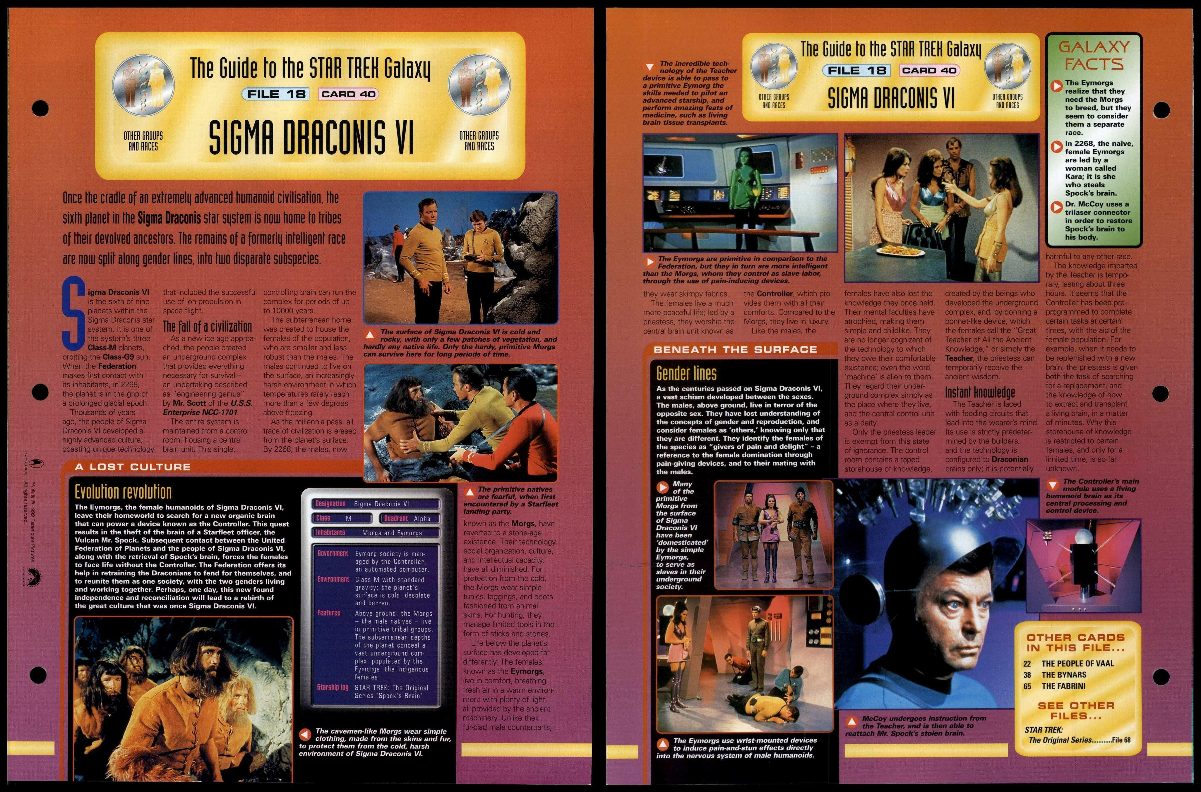 Sigma Draconis VI - Other Groups & Races - Star Trek Fact File Page